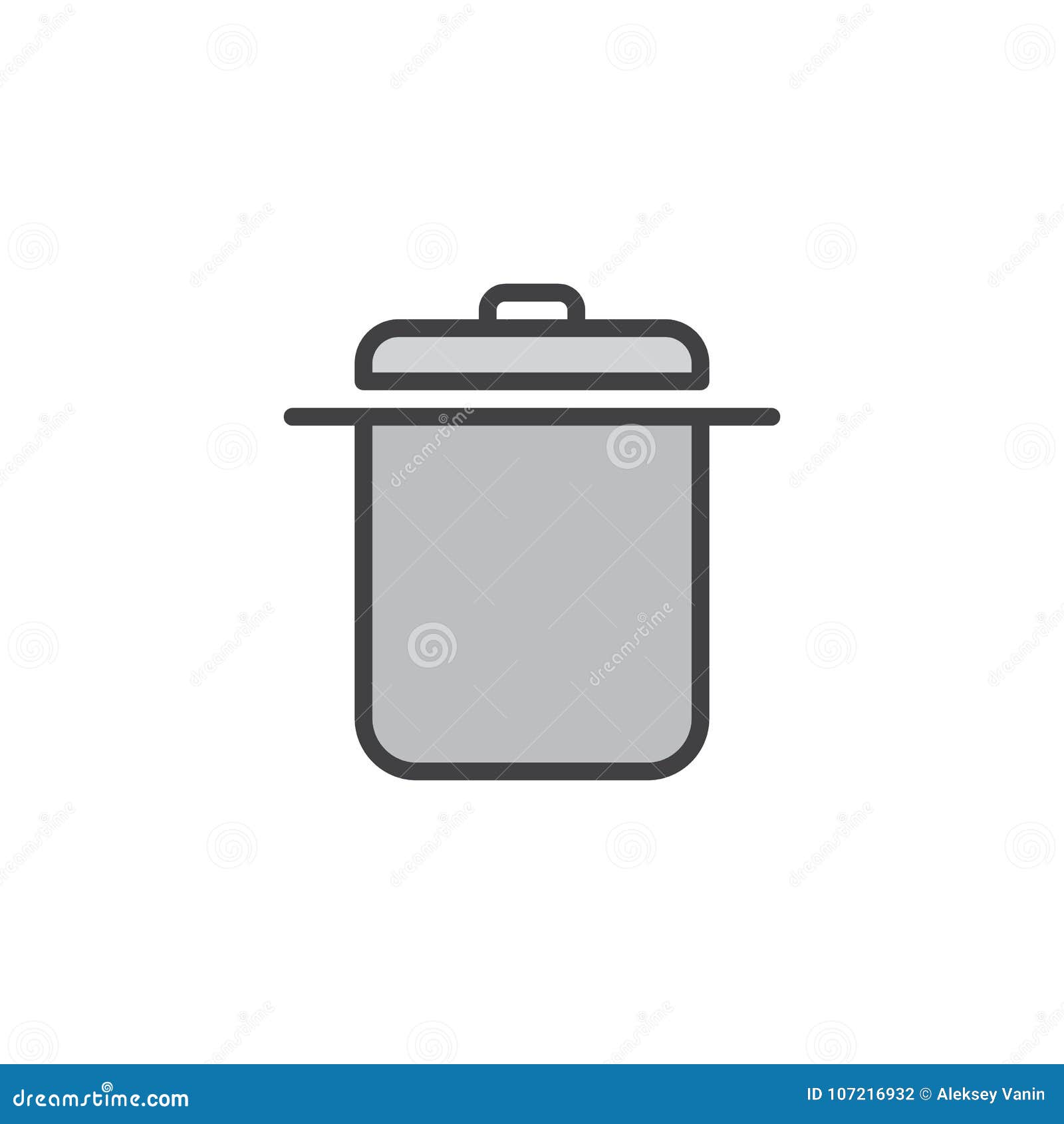 Icono Llenado Cazo Del Esquema Ilustración del Vector - Ilustración de ...