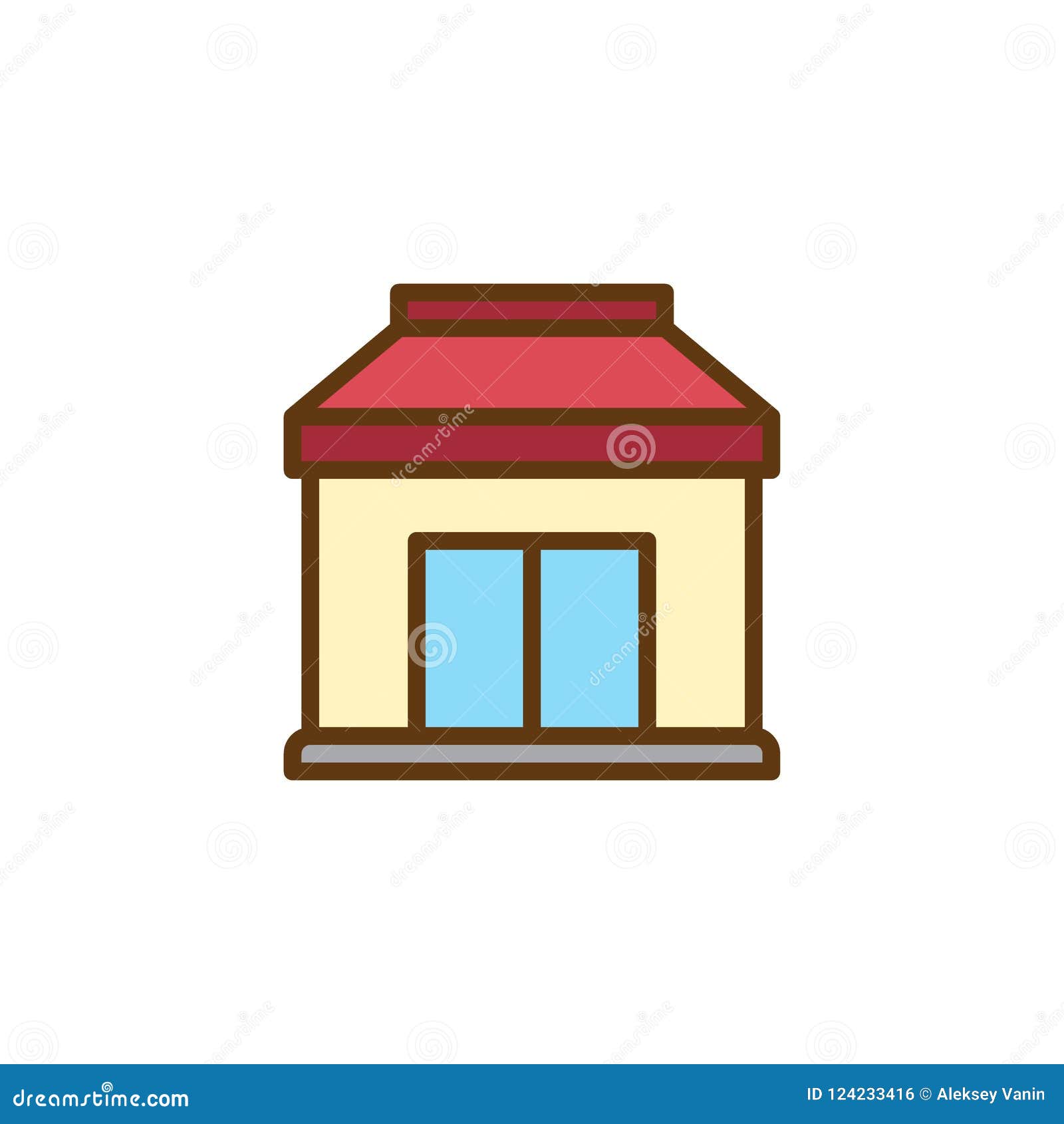 Icono Llenado Colmado Del Esquema Ilustración del Vector - Ilustración ...