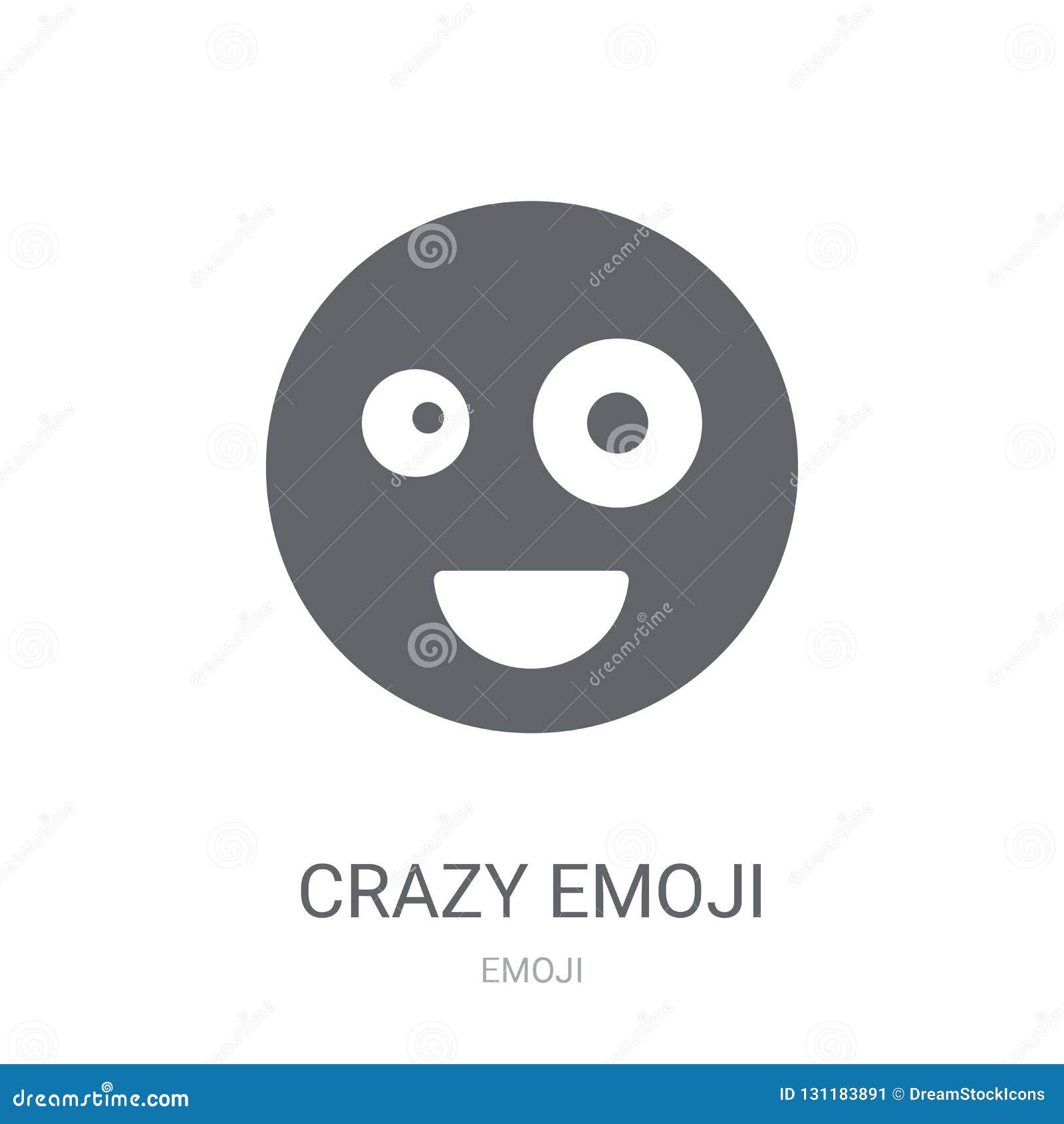 Icono loco del emoji ilustración del vector. Ilustración de vector ...