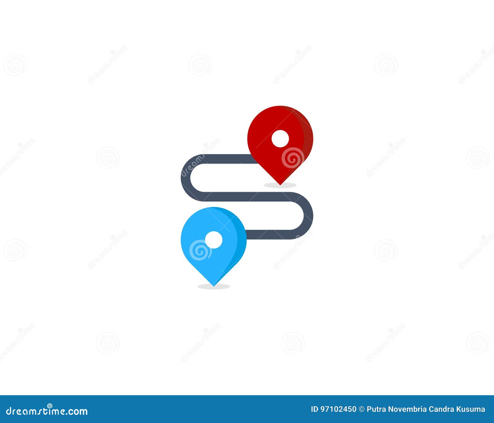 Icono Logo Design Element De La Ruta Ilustración del Vector ...