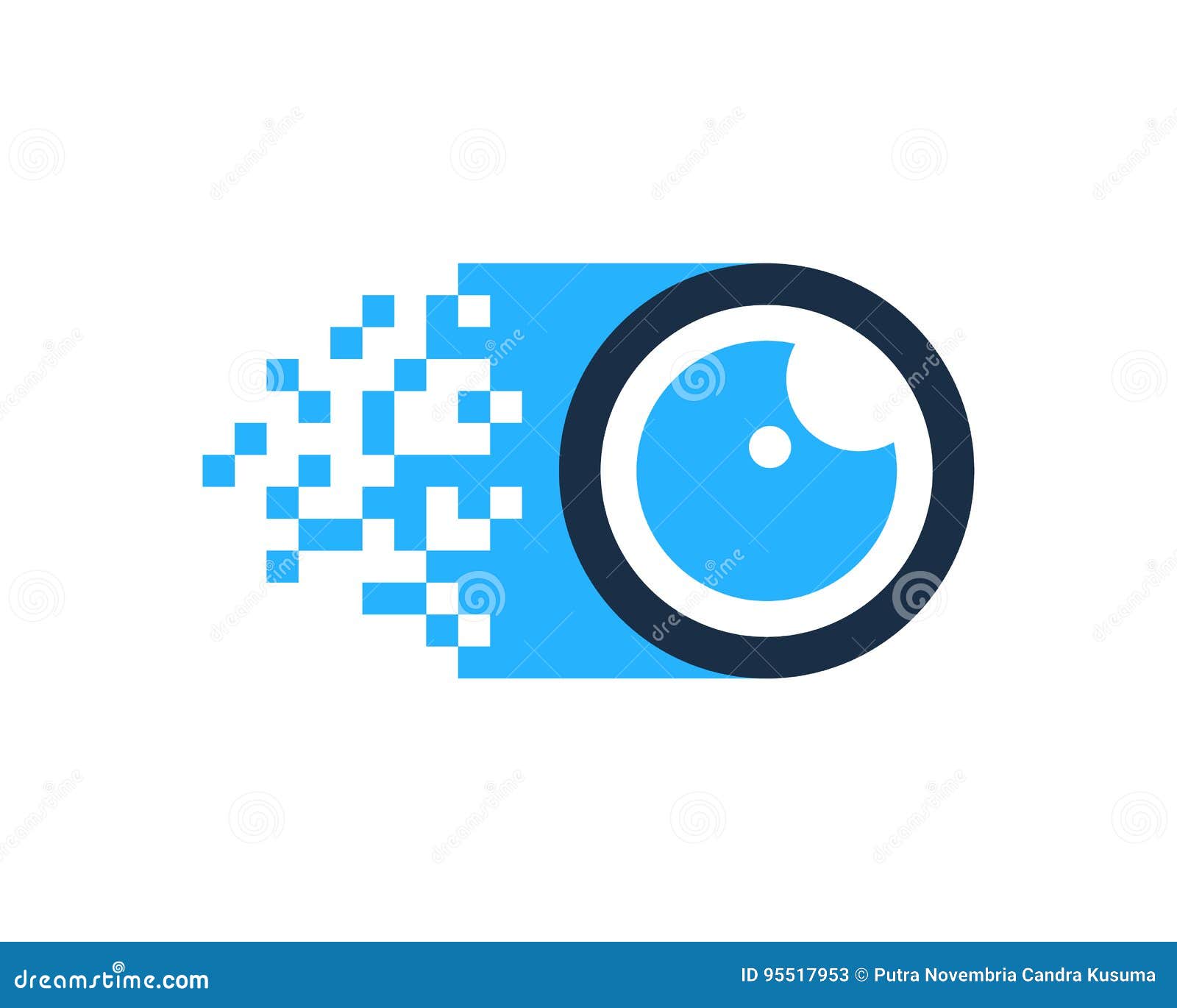 Icono Logo Design Element Del Ojo Del Pixel Ilustración del Vector ...