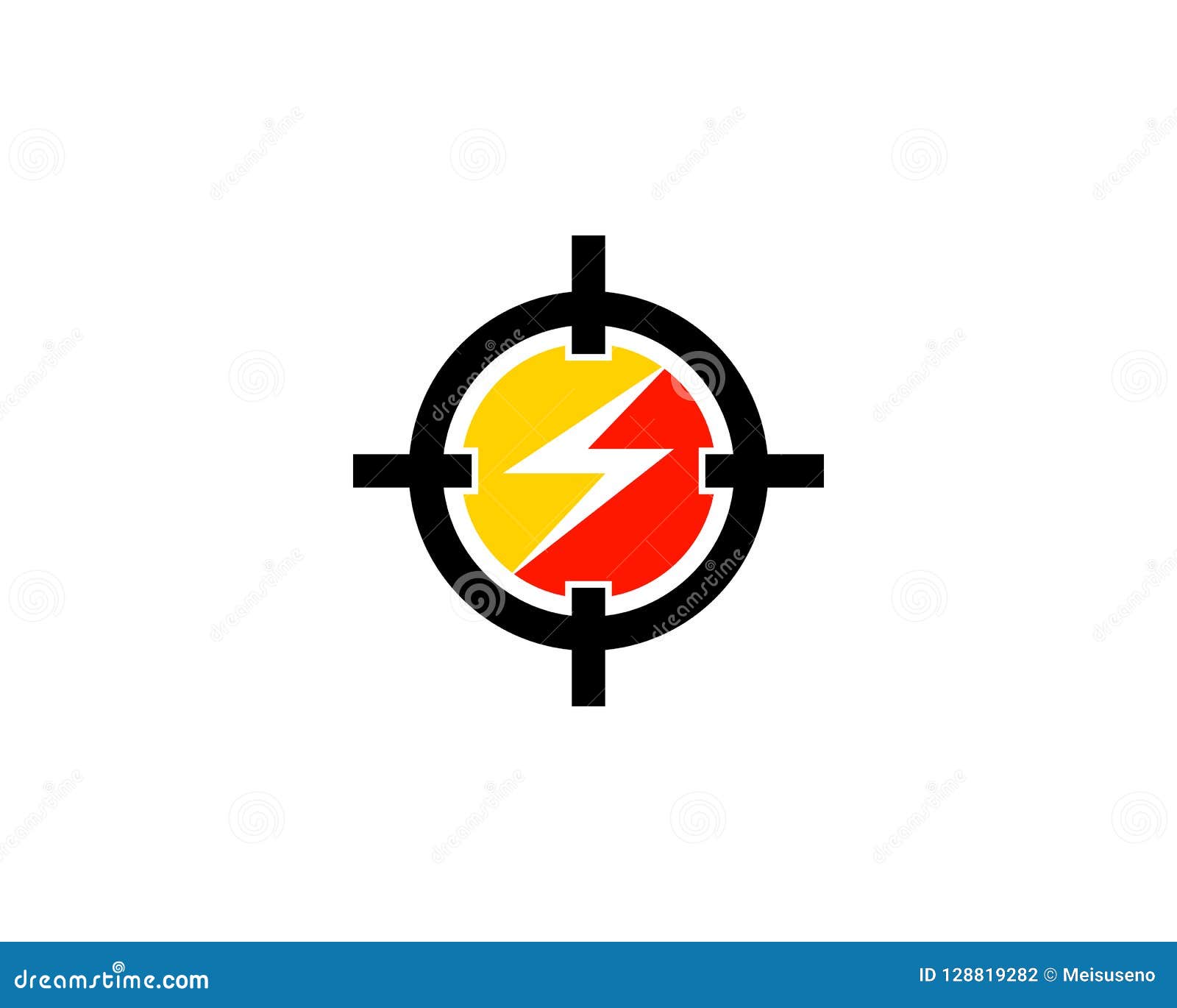 Icono Logo Design Element Del Poder De La Blanco Ilustración del Vector ...