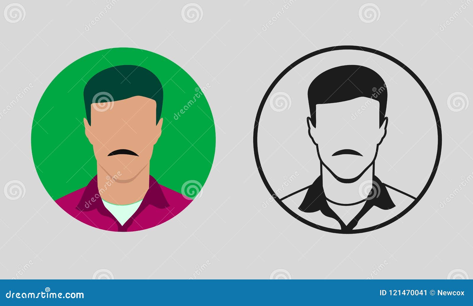 Icono Masculino De Avatar Con La Barba Ilustración del Vector ...