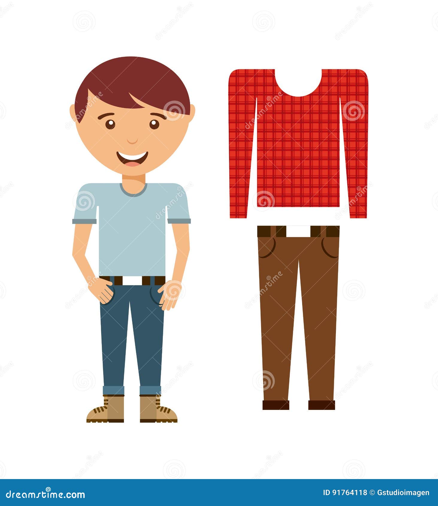 Icono Masculino Del Desgaste De La Moda Ilustración del Vector ...