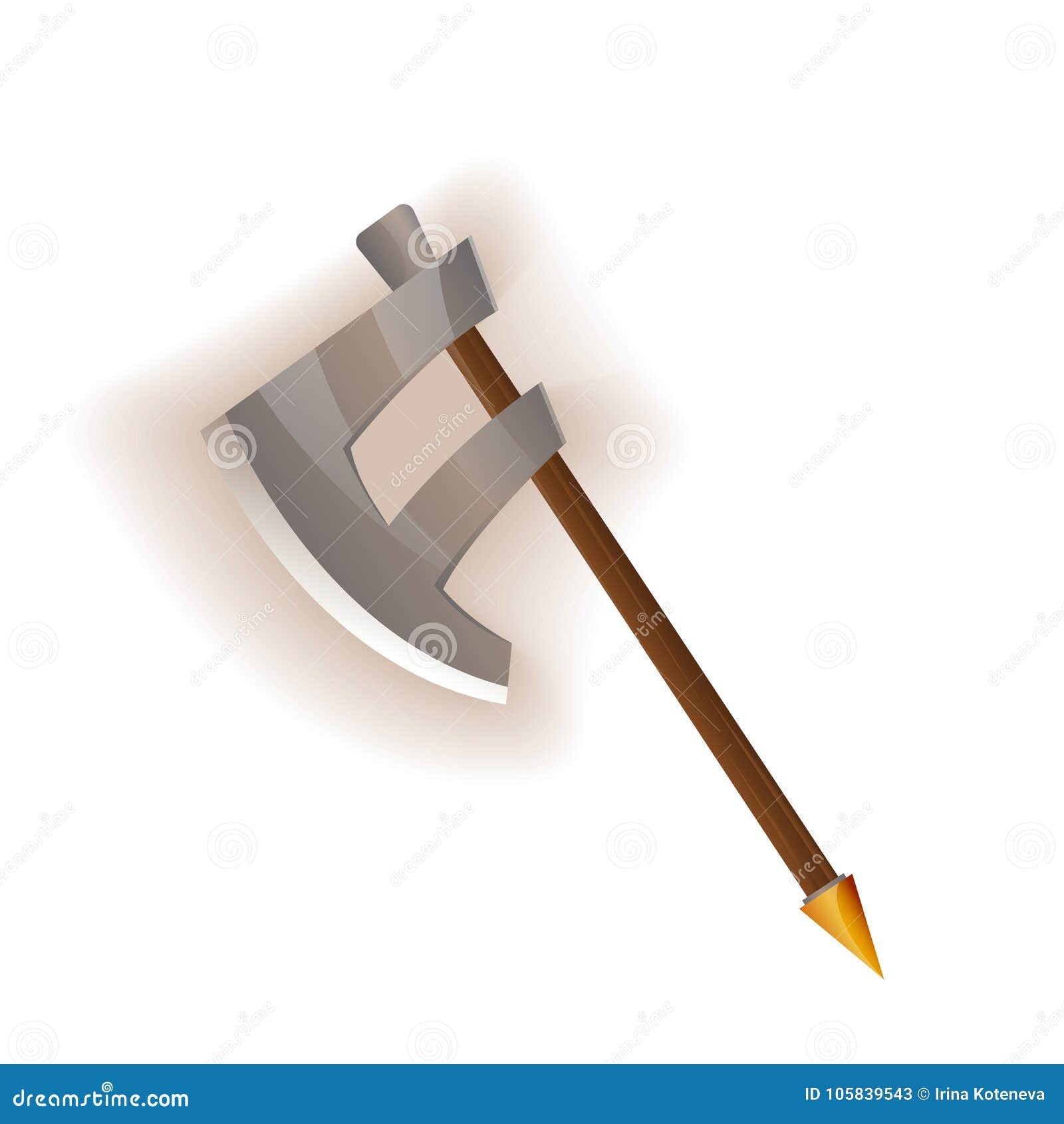 Icono Medieval Del Vector De La Alabarda De Viking Ilustración del ...