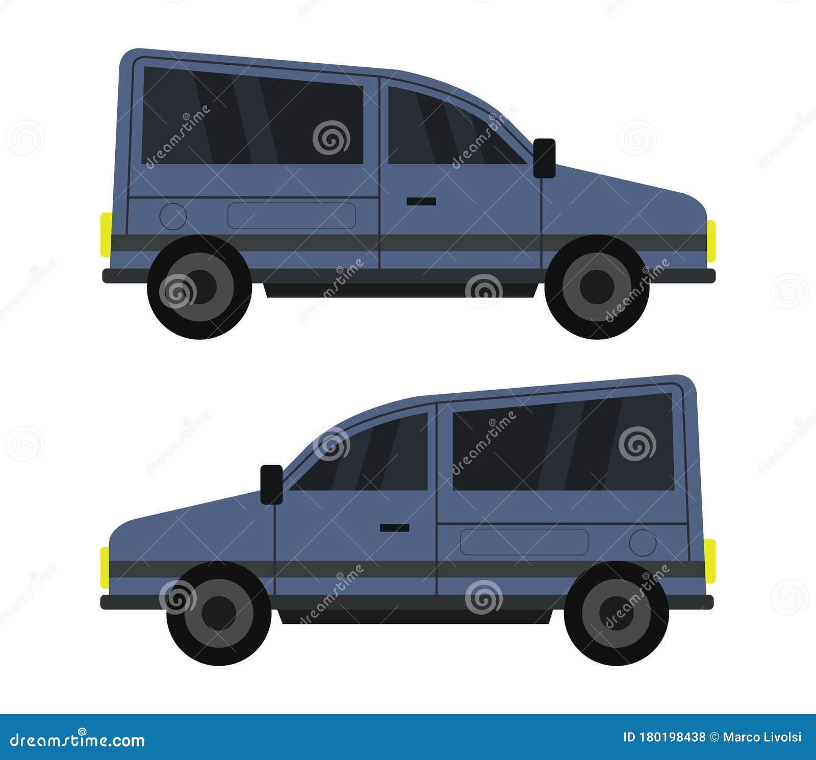 Icono Minivan Ilustrado En Vector Sobre Fondo Blanco Stock de ...
