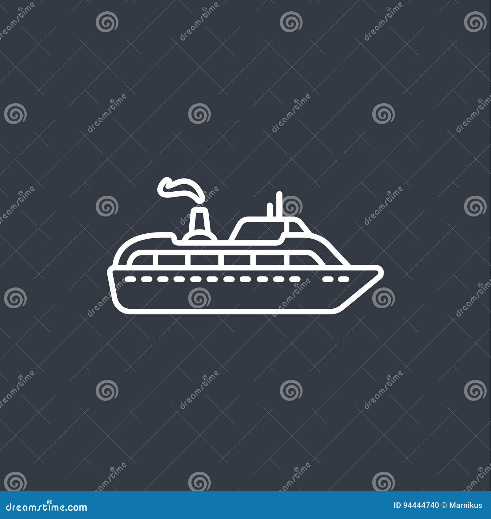 Icono moderno de la nave ilustración del vector. Ilustración de objeto ...