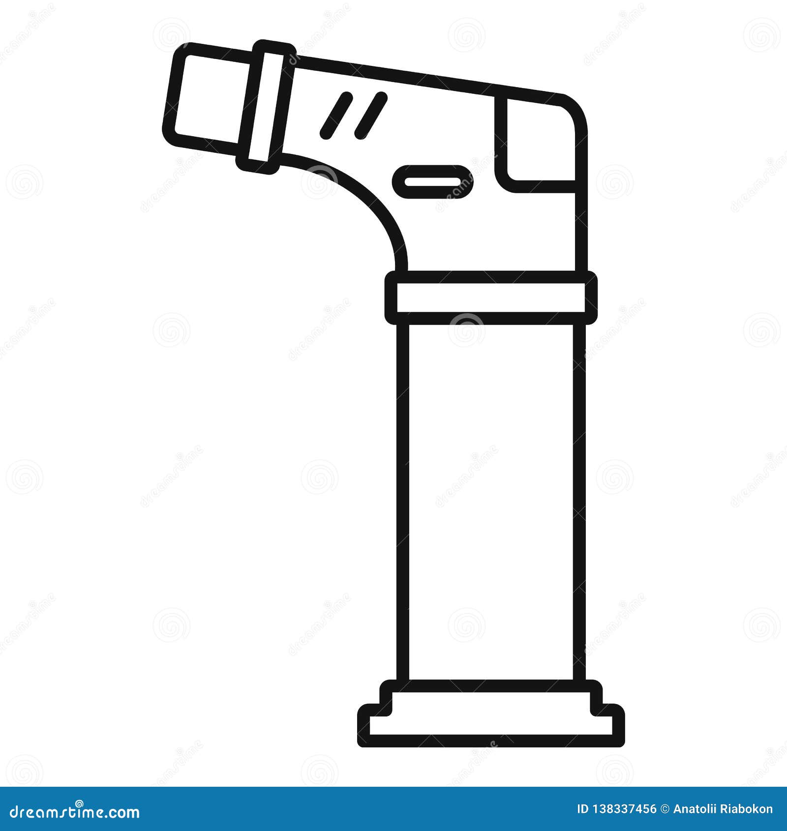 Icono Moderno Del Mechero, Estilo Del Esquema Ilustración del Vector ...