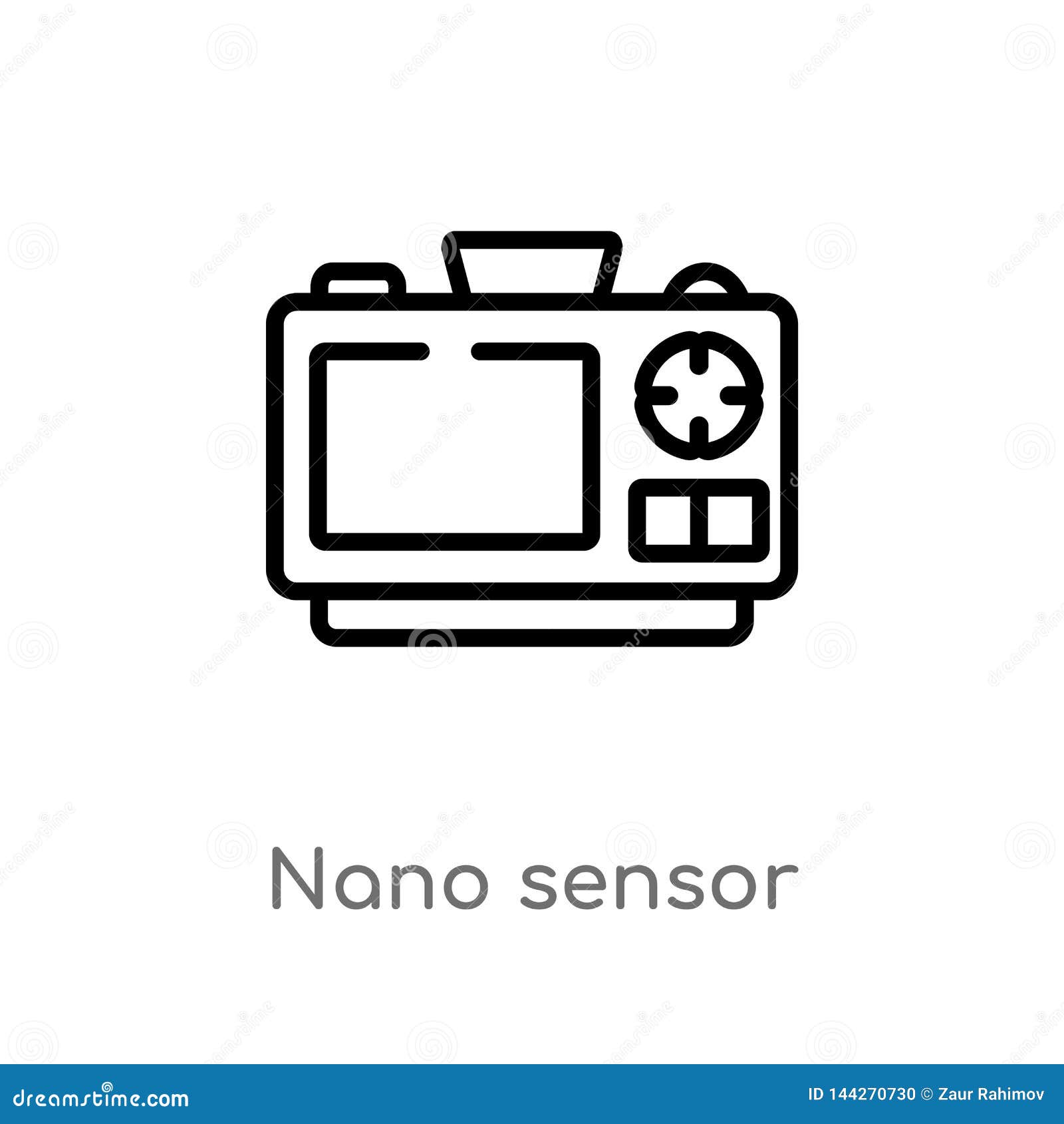 Icono Nano Del Vector Del Sensor Del Esquema Línea Simple Negra Aislada ...