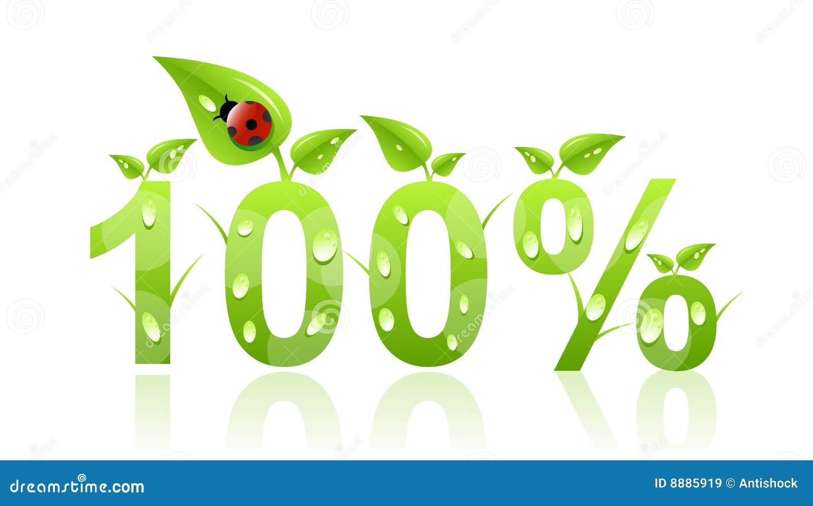 Icono Natural Del 100 Por Ciento Ilustración del Vector - Ilustración ...