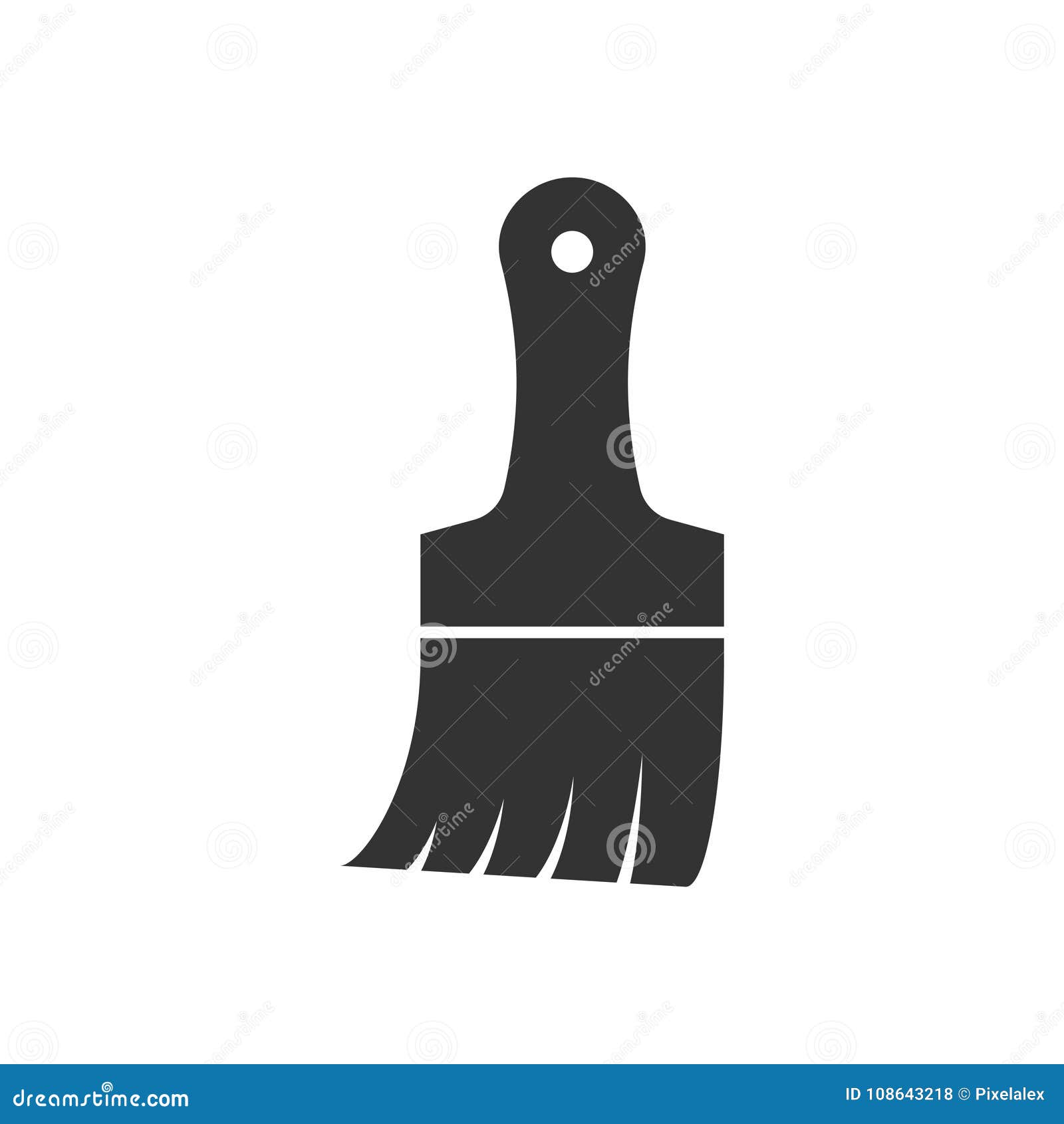 Icono negro de la brocha ilustración del vector. Ilustración de vector ...