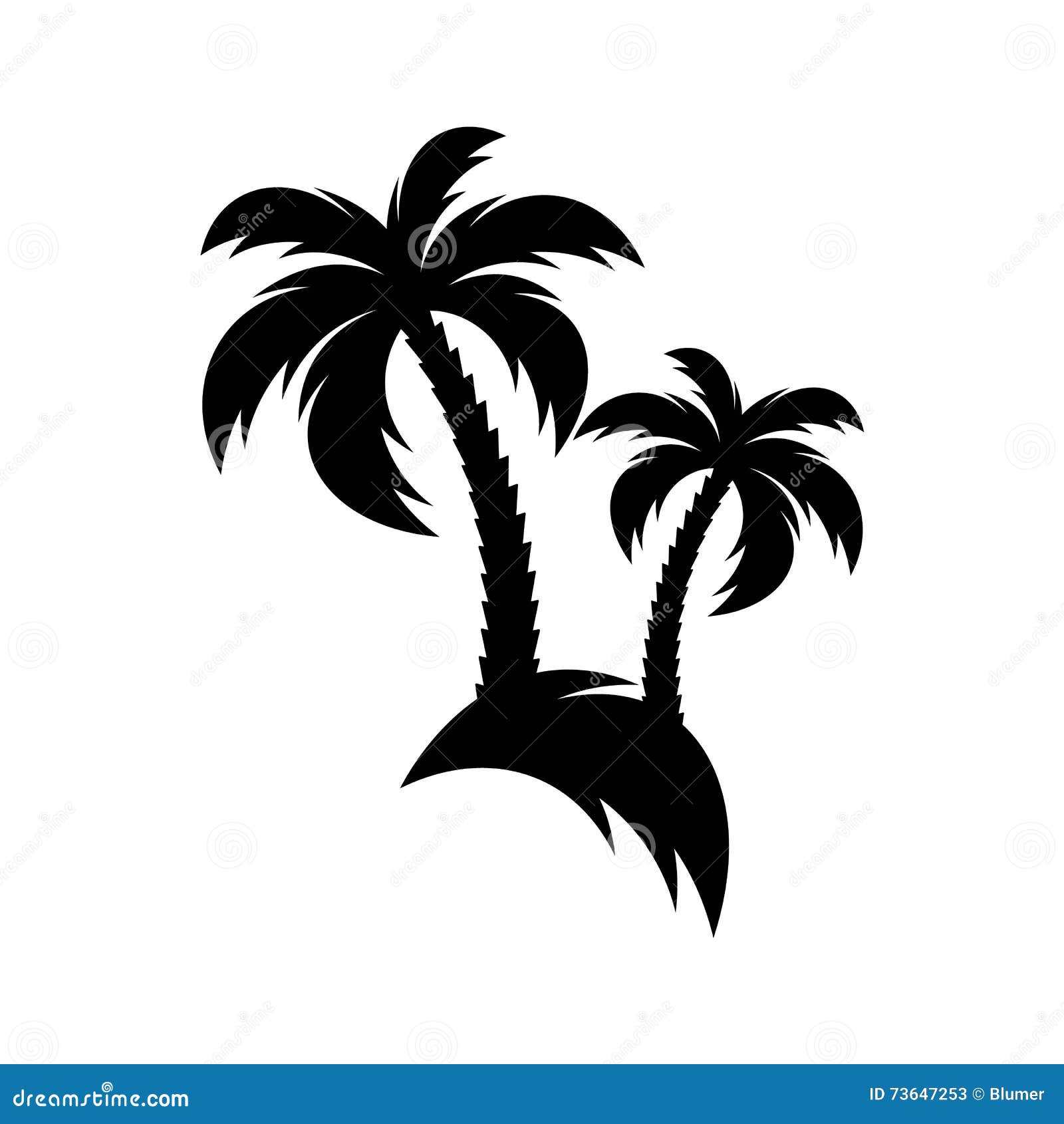 Icono negro de la palmera ilustración del vector. Ilustración de ...