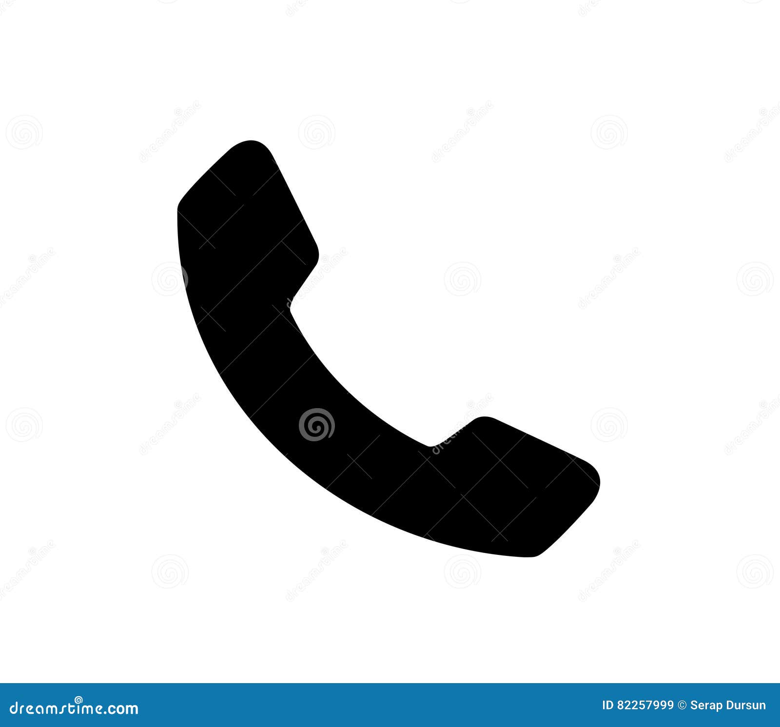 Icono negro del teléfono stock de ilustración. Ilustración de elemento ...