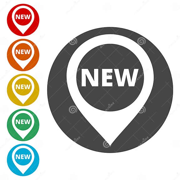 Icono nuevo ilustración del vector. Ilustración de recorte - 182378463