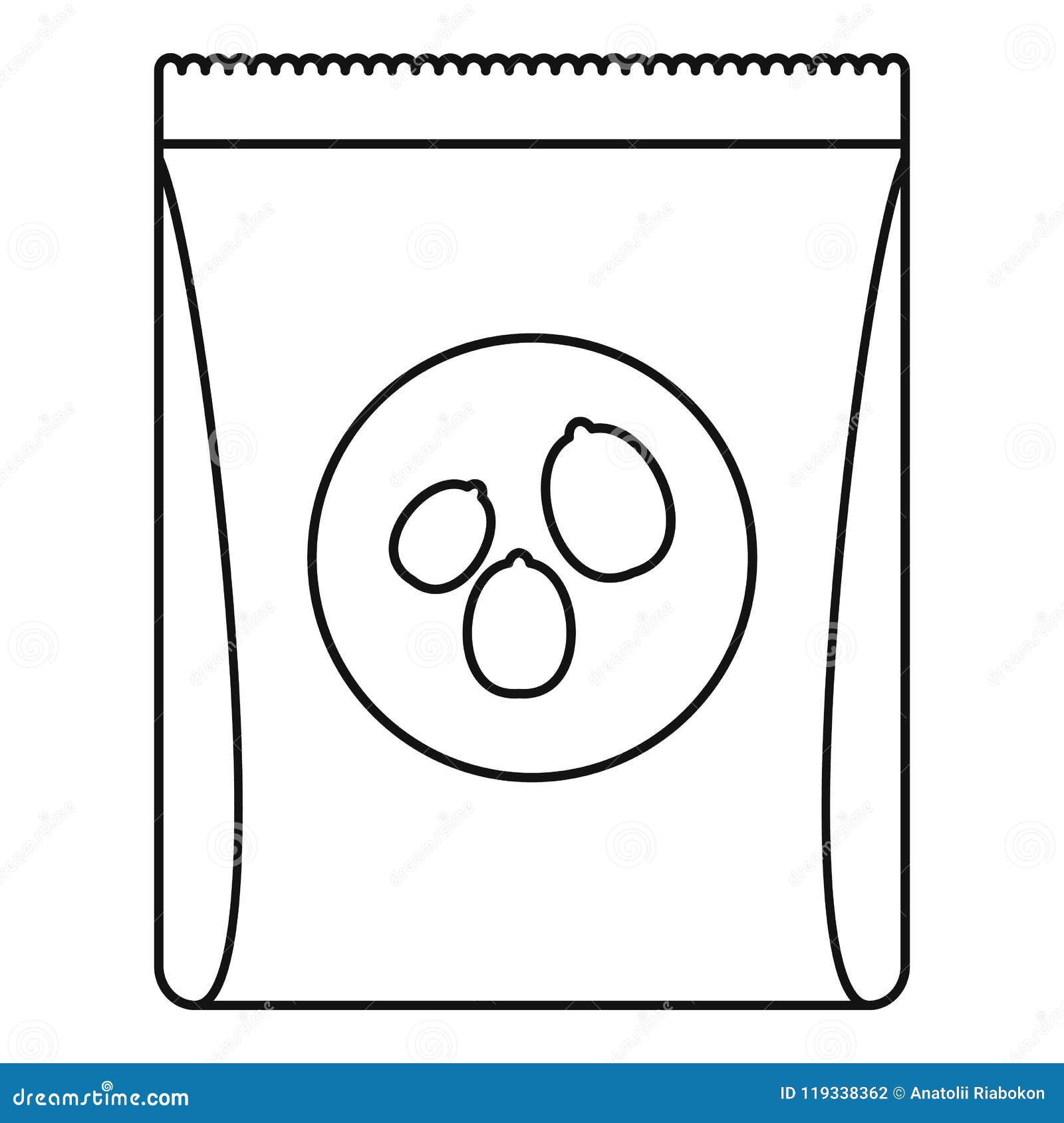 Icono Nuts Del Paquete, Estilo Del Esquema Ilustración del Vector ...