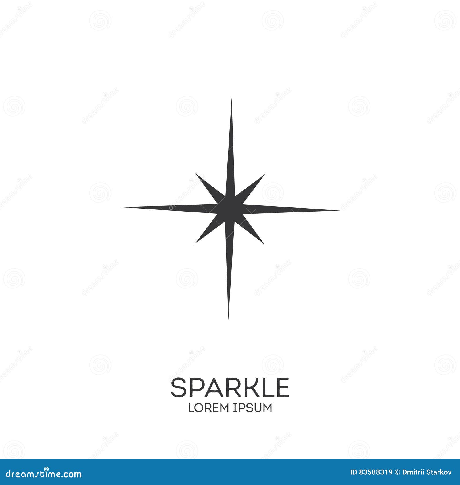 Icono O Logotipo De La Chispa En Estilo Moderno Ilustración del Vector ...