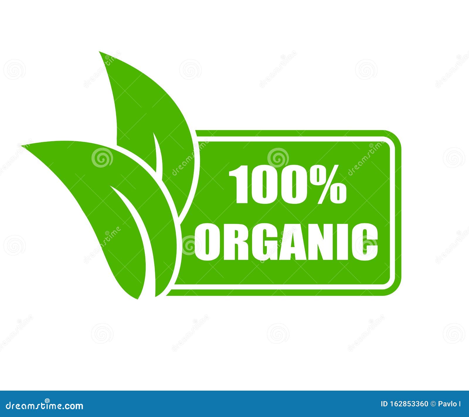 Icono Orgánico Del 100% - Vector Stock de ilustración - Ilustración de ...