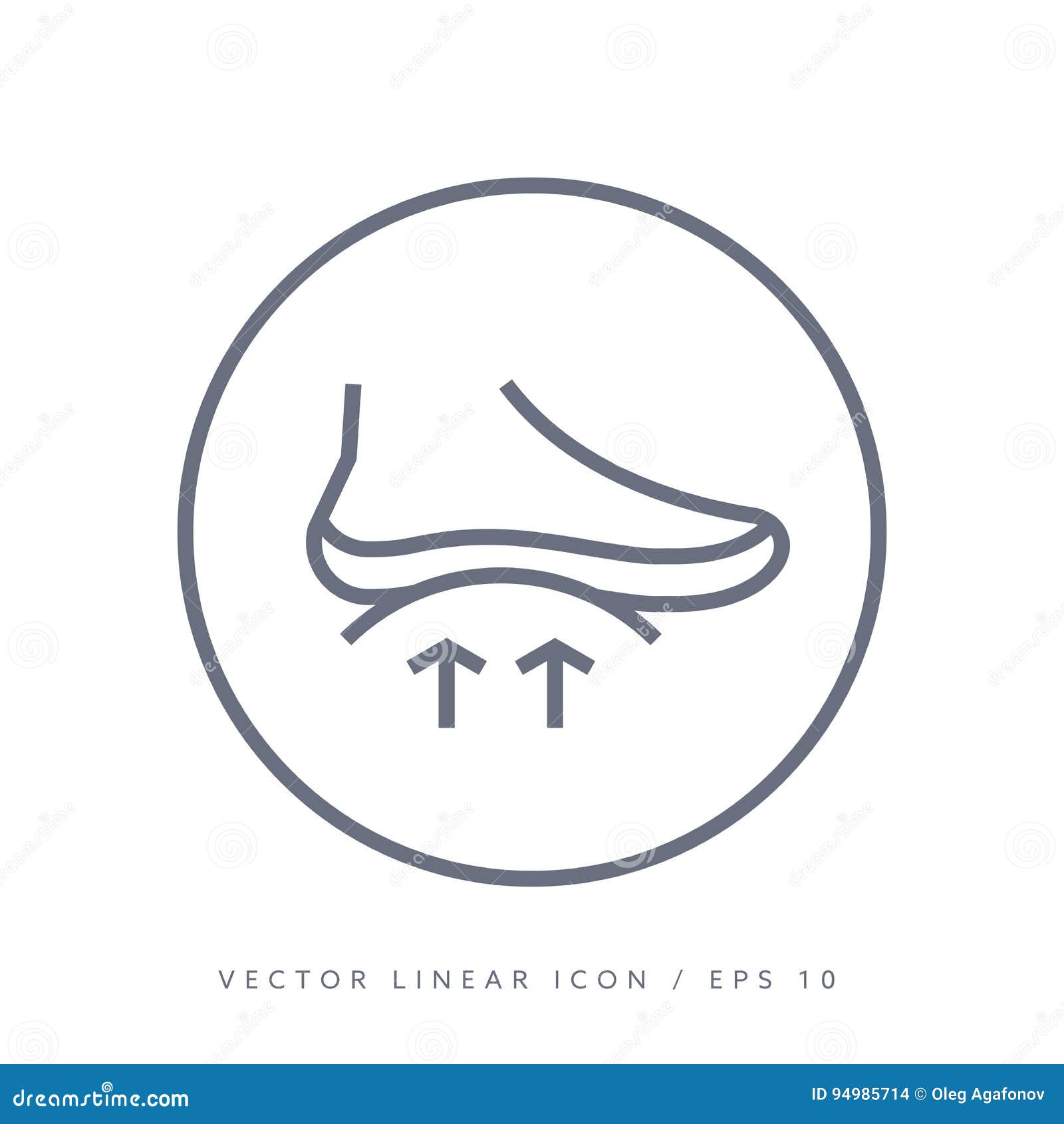 Icono ortopédico del pie stock de ilustración. Ilustración de cubo ...