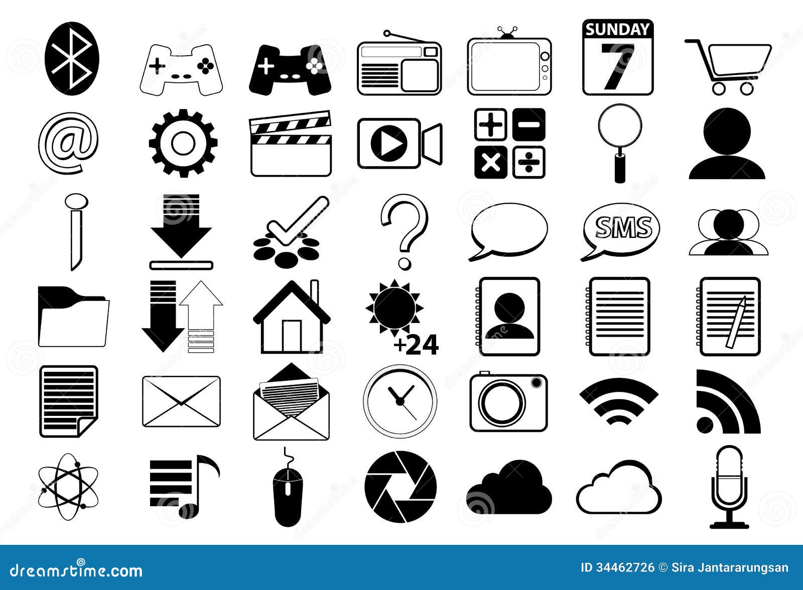 Iconos Web Gratuitos En Blanco Y Negro 100 Iconos Blancos Y Negros Del