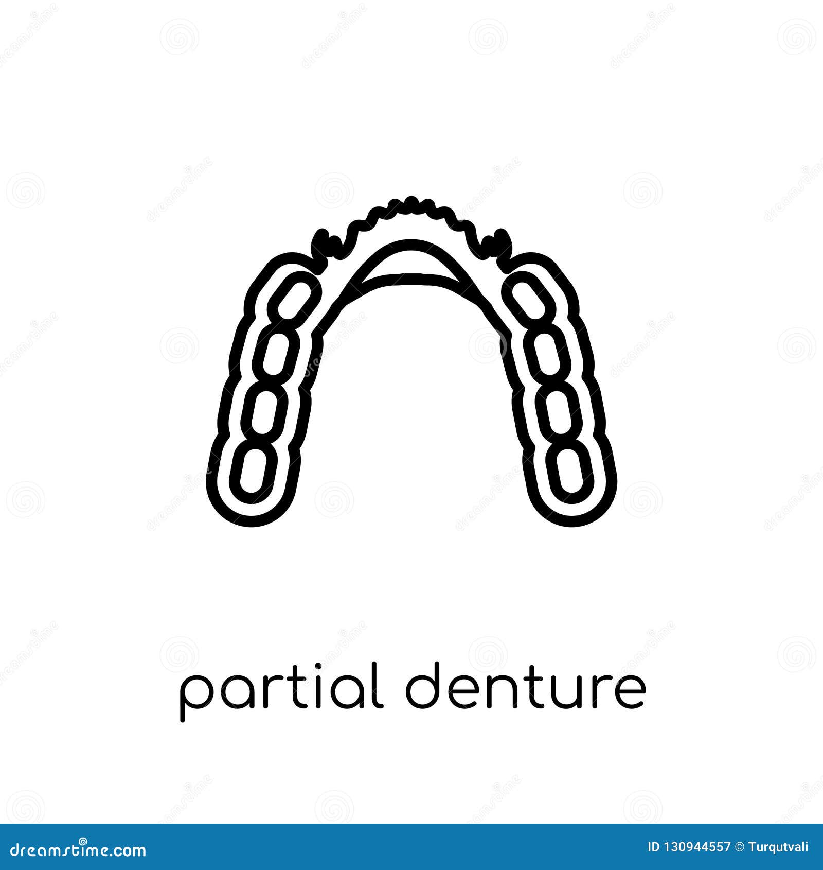 Icono Parcial De La Dentadura Ilustración del Vector - Ilustración de ...