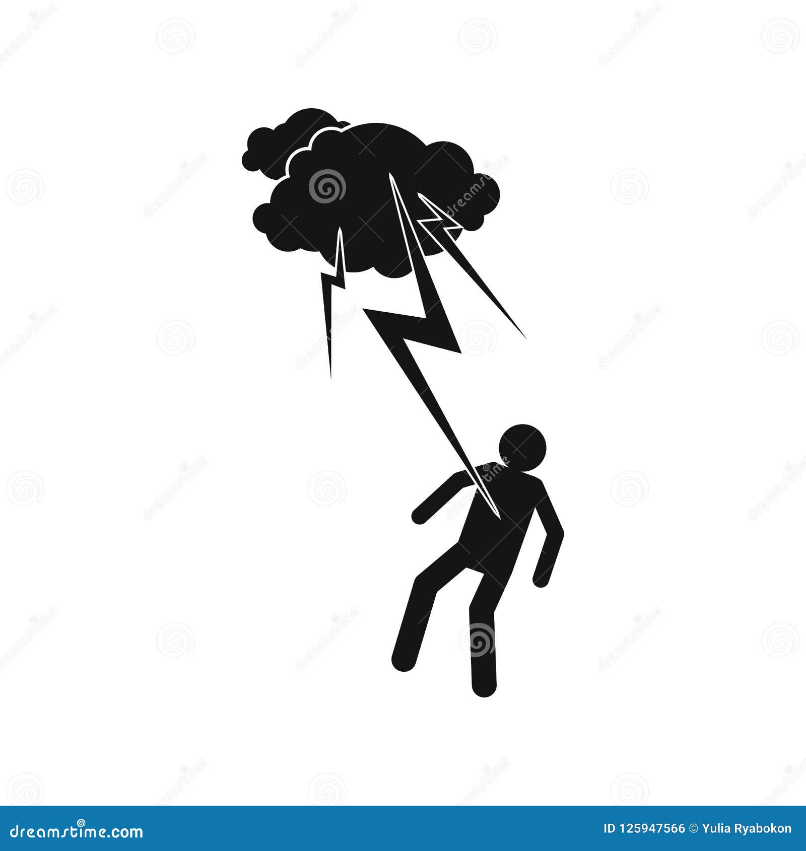 Icono Pegado Hombre, Estilo Simple Stock de ilustración - Ilustración ...