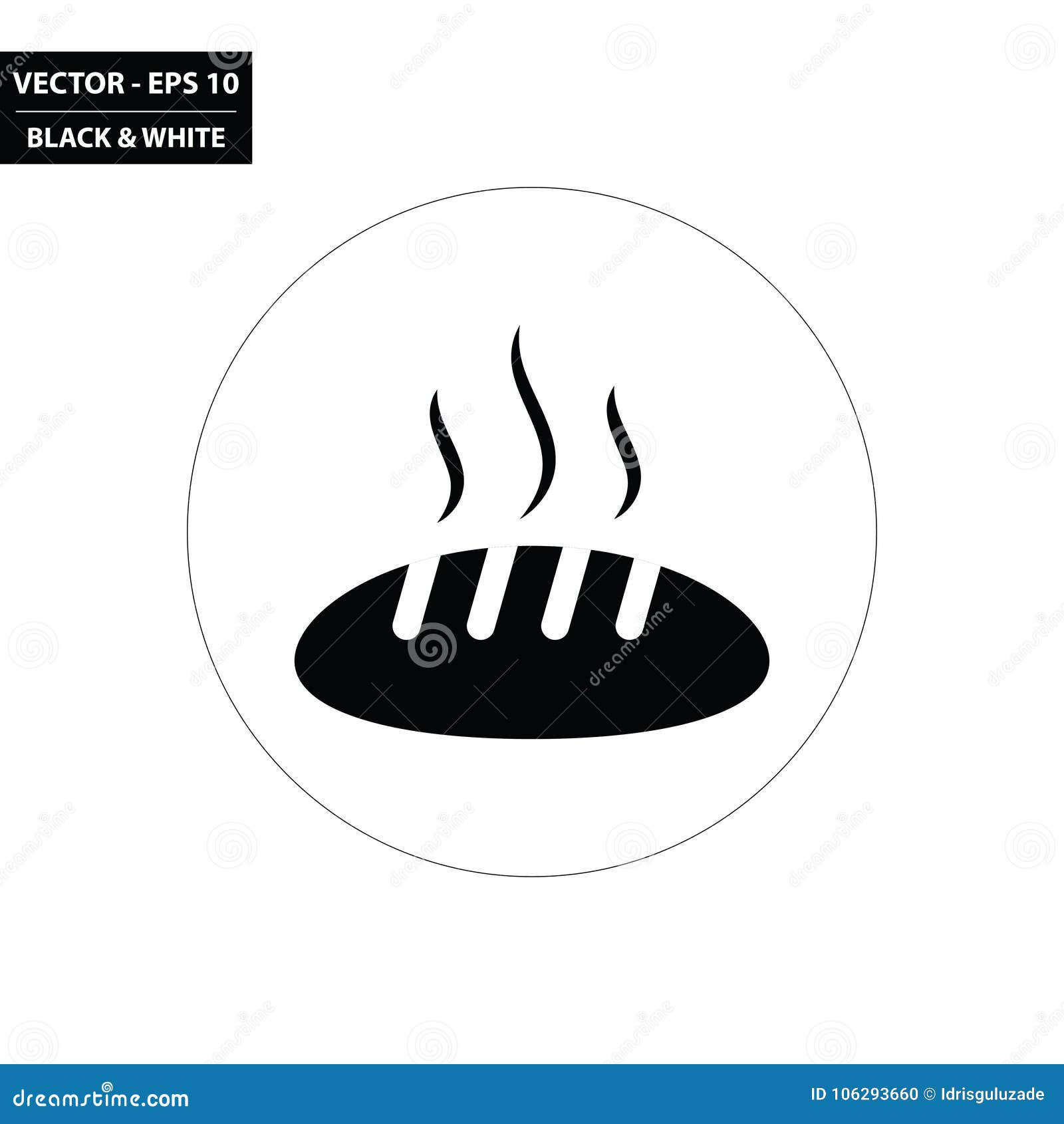 Icono Plano Blanco Y Negro Del Pan Ilustración del Vector - Ilustración ...