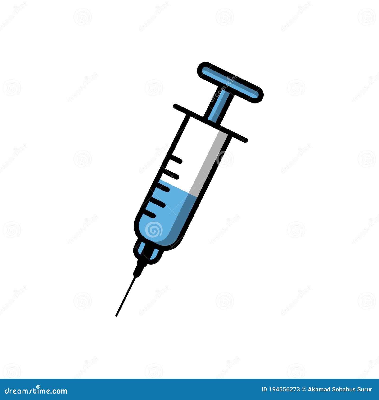 Icono Plano De Jeringa. Vector De Diseño Ilustración del Vector ...