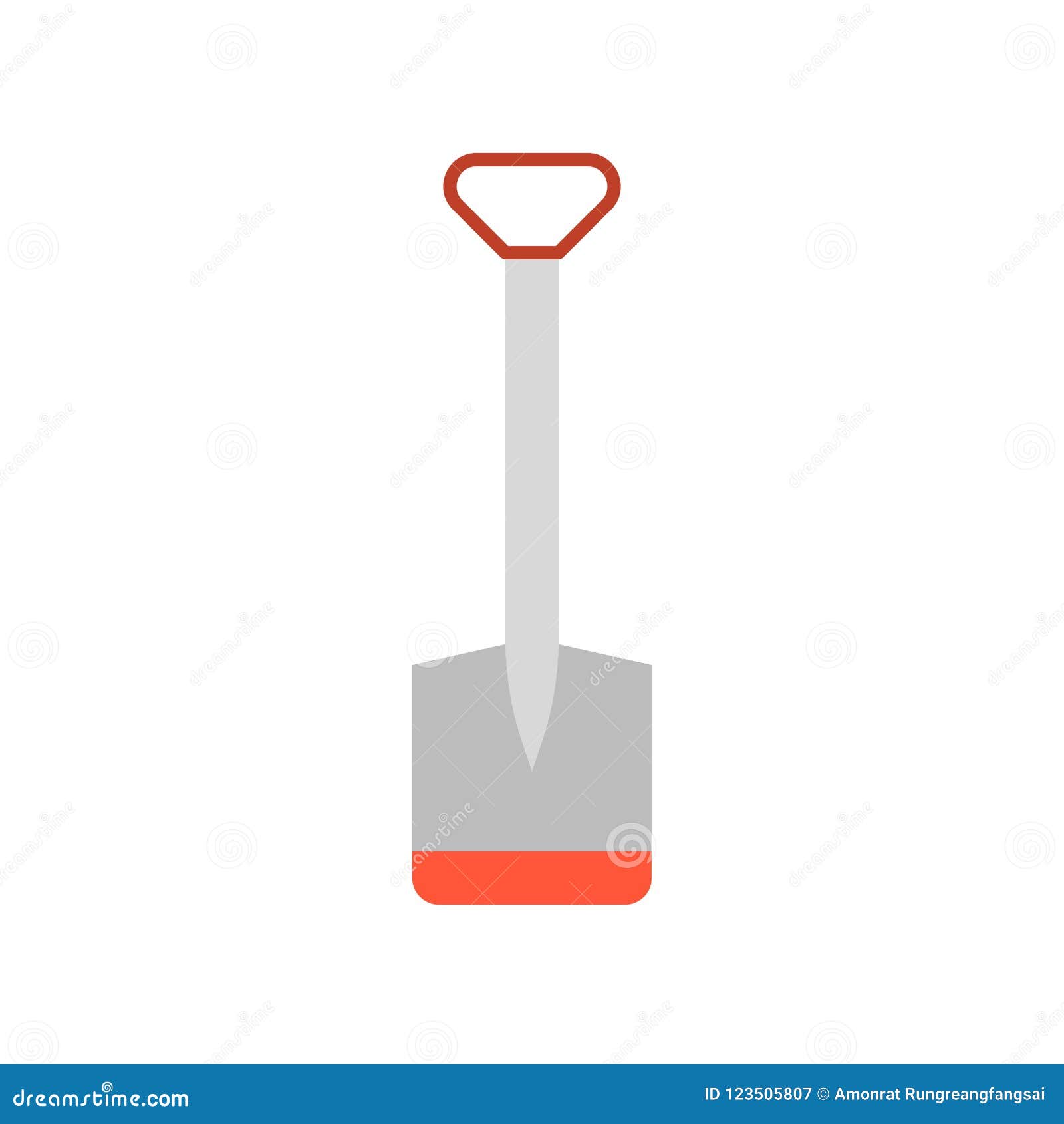 Icono plano de la azada ilustración del vector. Ilustración de azada ...