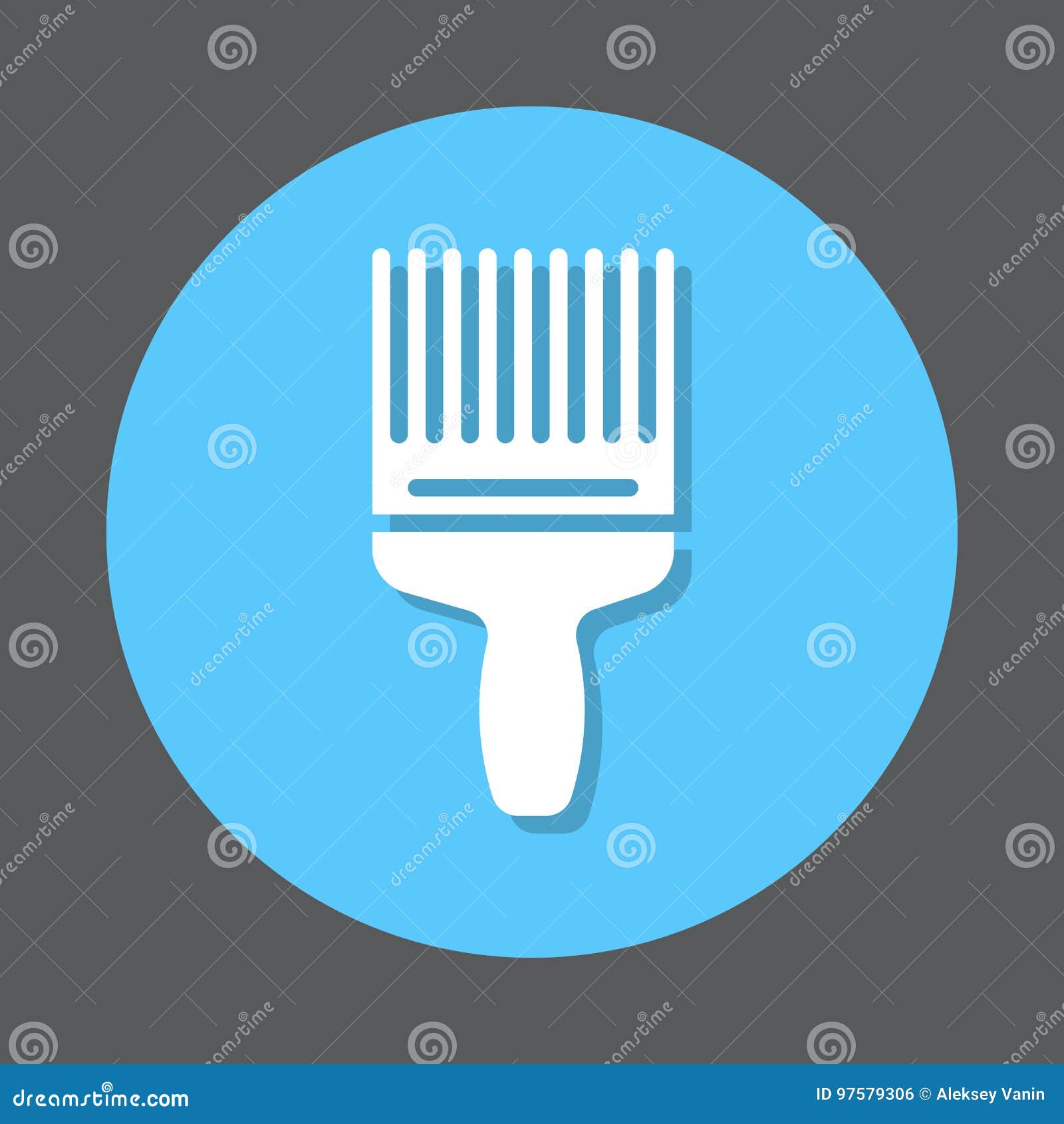 Icono plano de la brocha ilustración del vector. Ilustración de ...