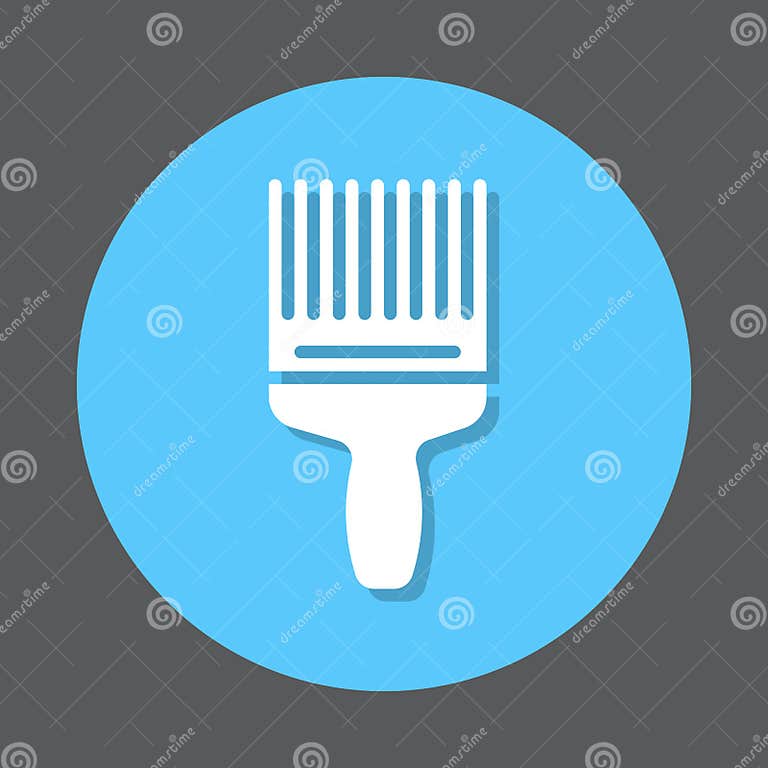 Icono plano de la brocha ilustración del vector. Ilustración de ...