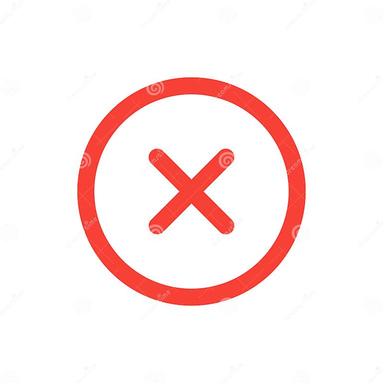 Icono Plano De La Cruz Roja En Círculo Ilustración Del Vector