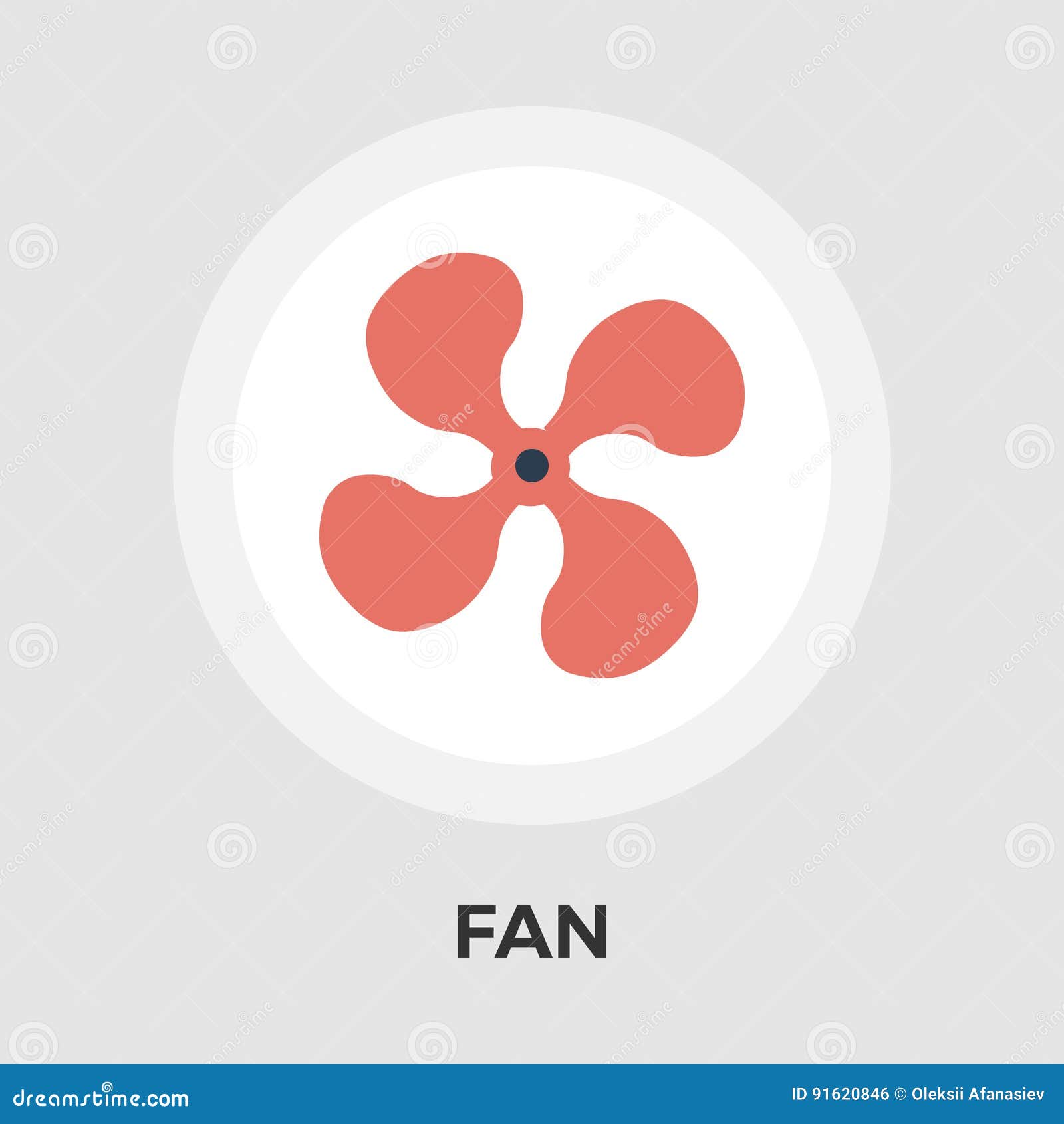 Icono plano de la fan ilustración del vector. Ilustración de aire ...
