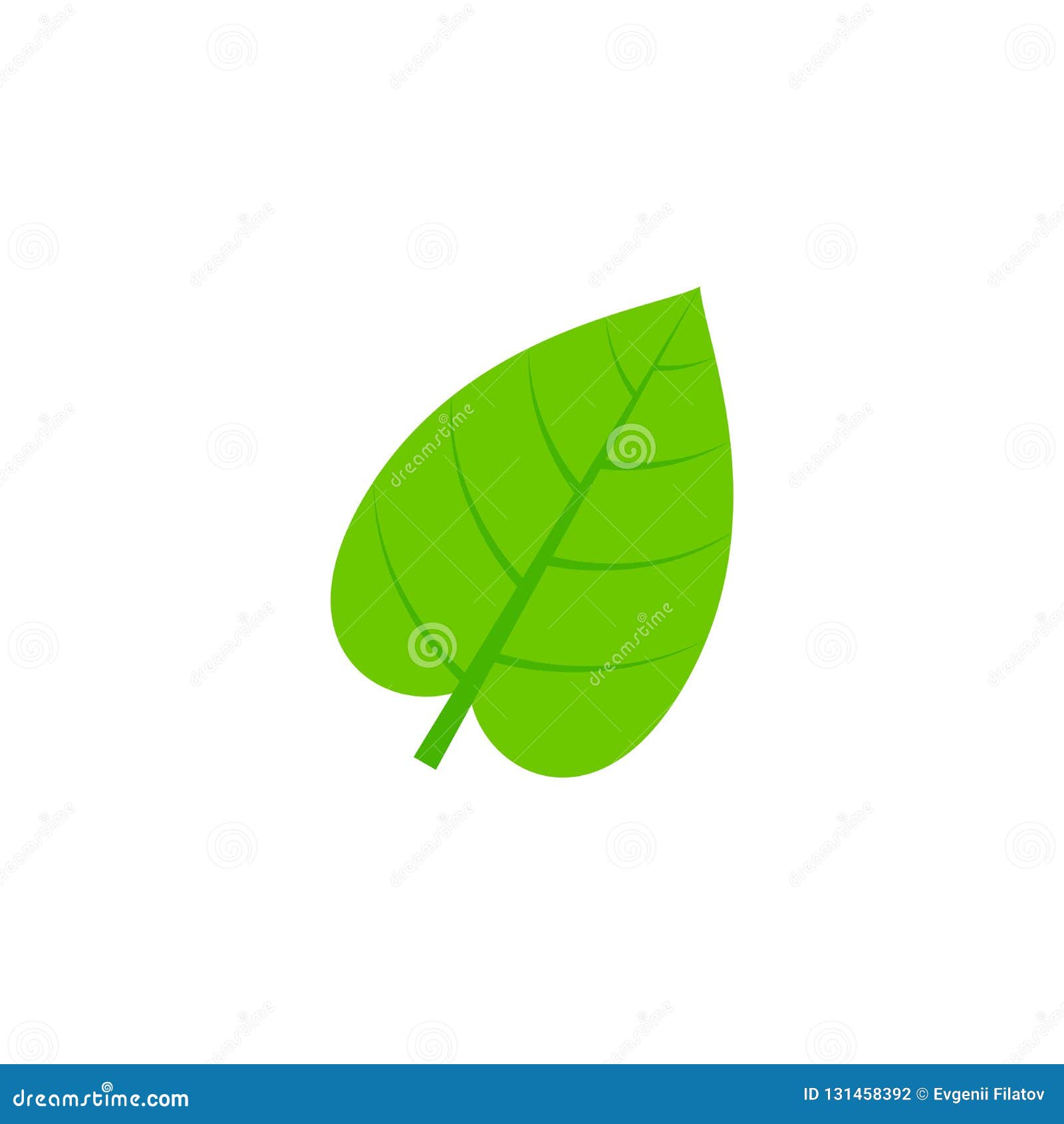 Icono Plano De La Hoja Acorazonada Ilustración del Vector - Ilustración ...