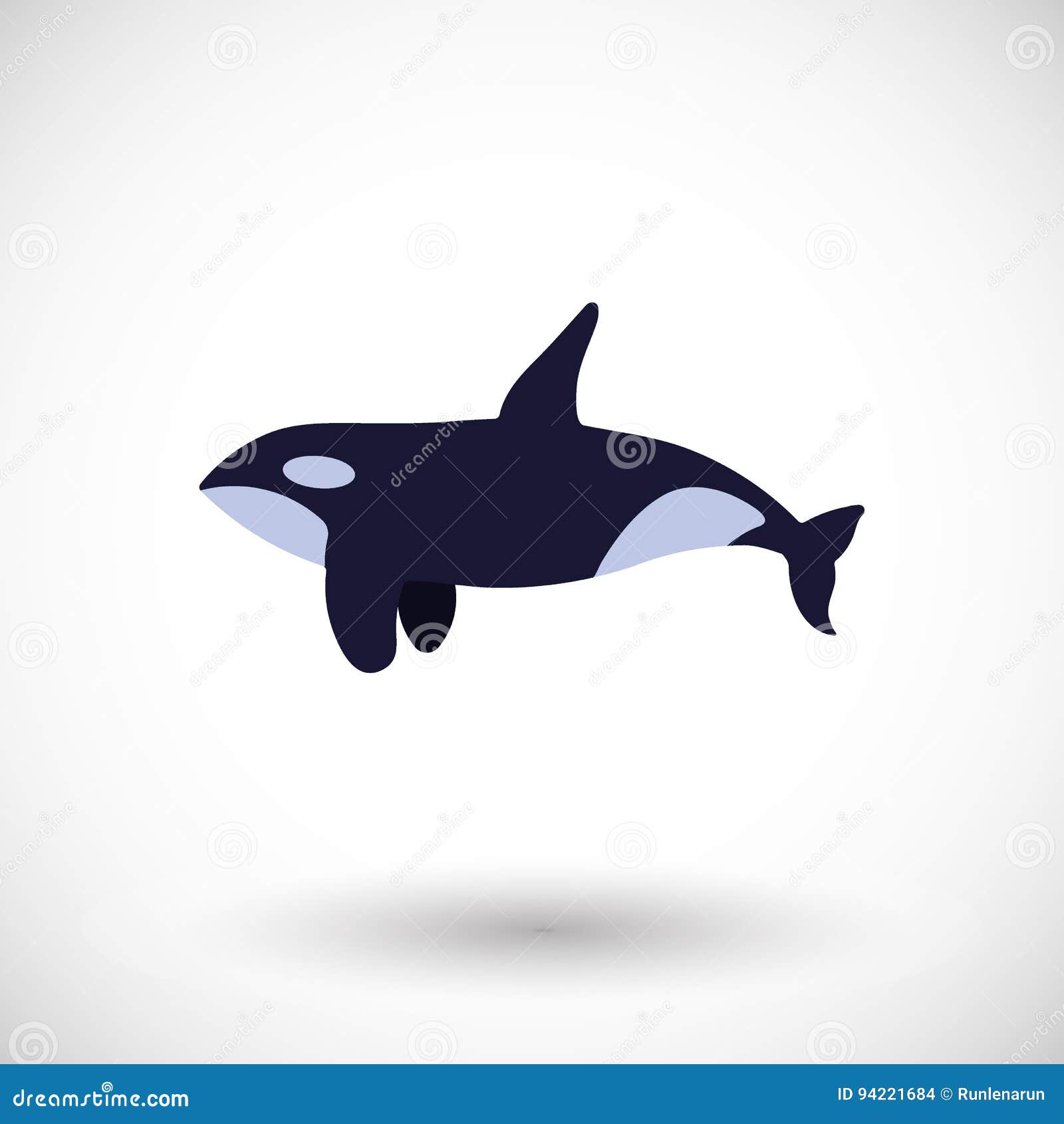 Icono plano de la orca stock de ilustración. Ilustración de asesino ...