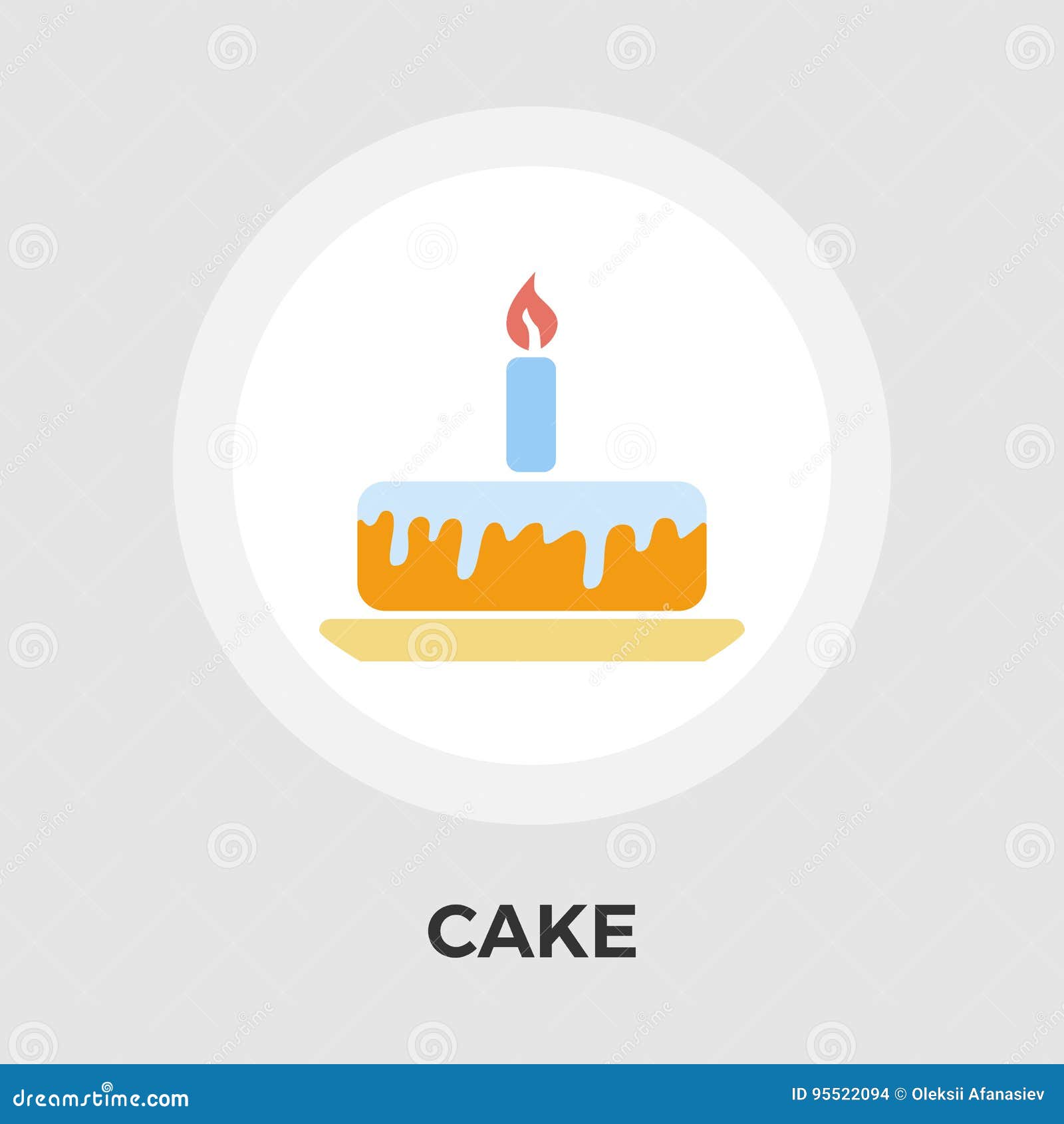 Icono plano de la torta ilustración del vector. Ilustración de postre ...