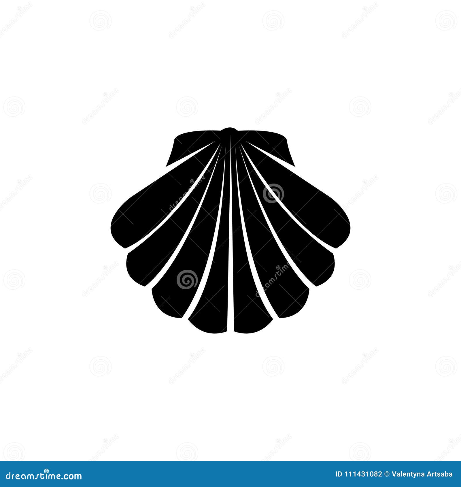 Icono plano de Shell ilustración del vector. Ilustración de arte ...