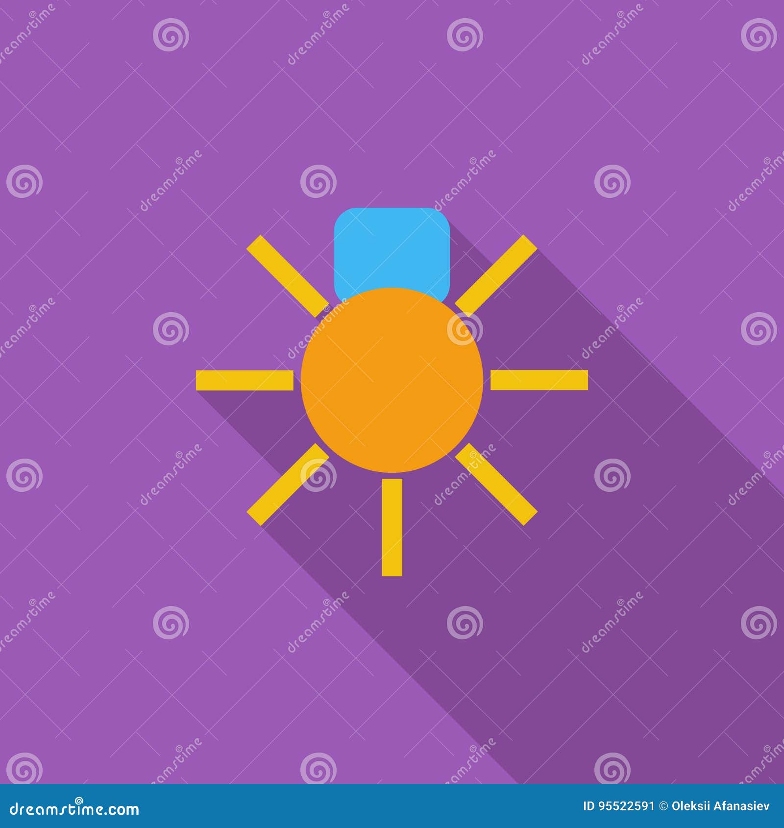 Icono plano del bulbo ilustración del vector. Ilustración de color ...