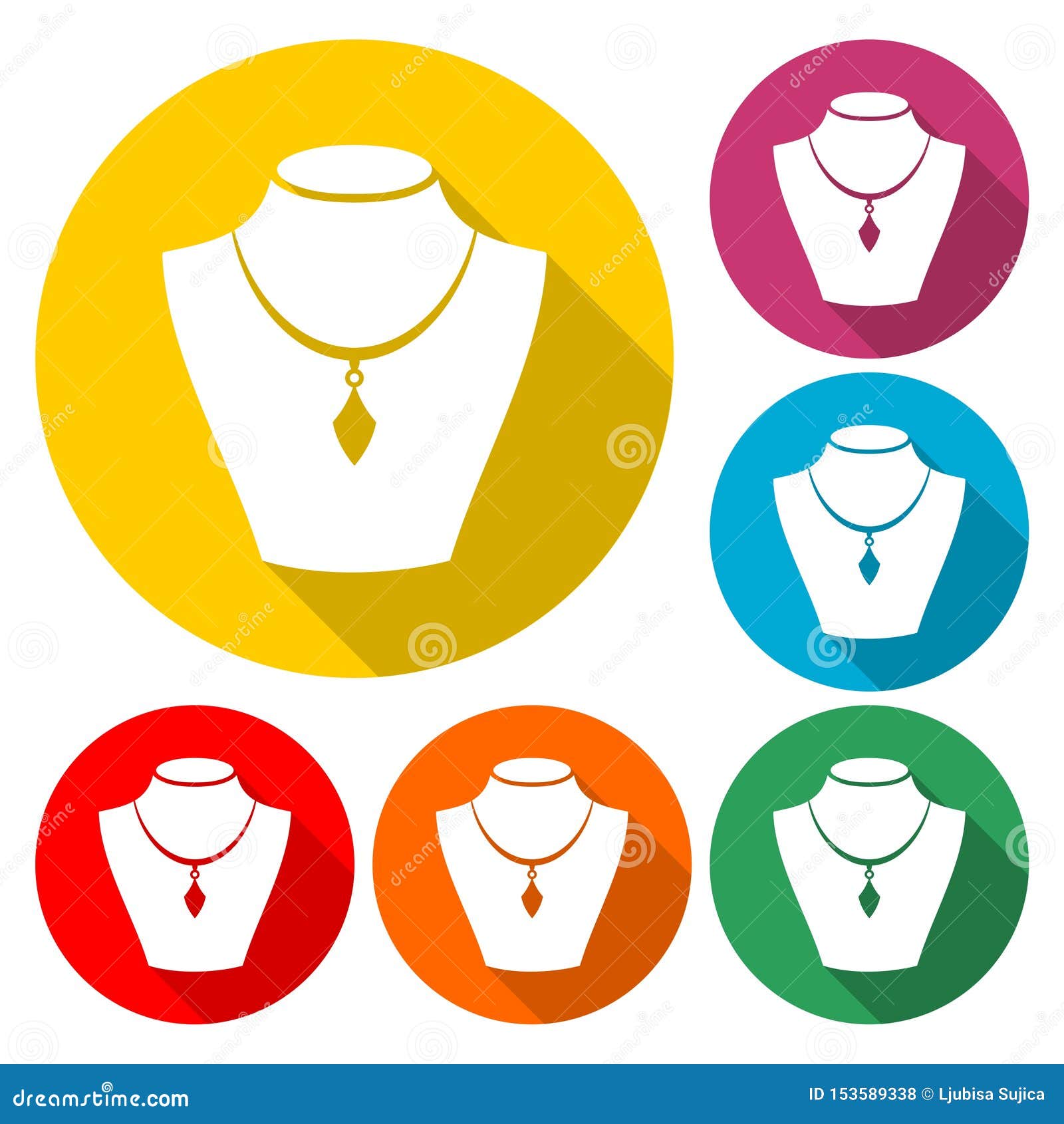 Icono Plano Del Collar - Ejemplo Ilustración del Vector - Ilustración ...