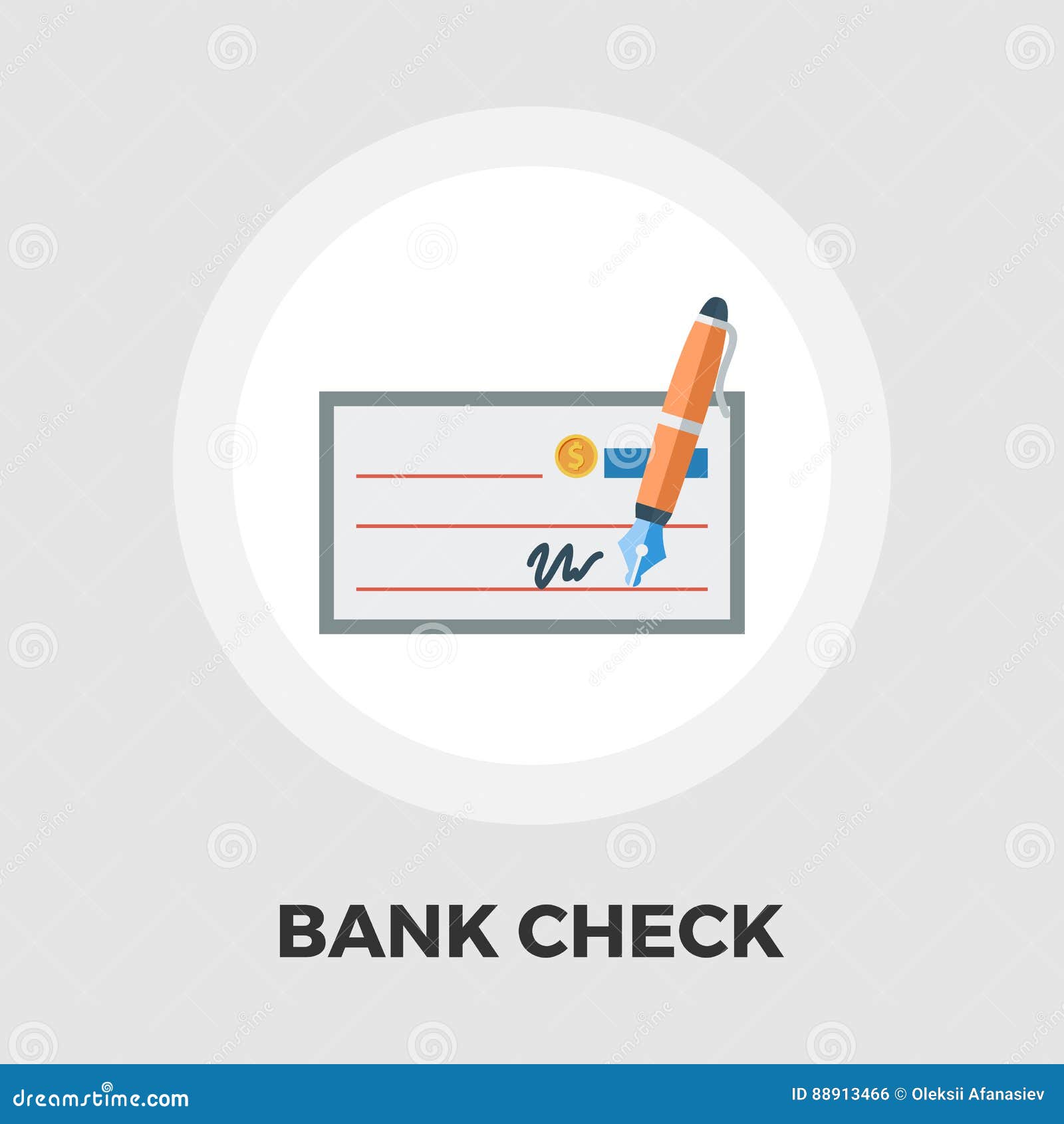 Icono Plano Del Control De Banco Ilustración del Vector - Ilustración ...