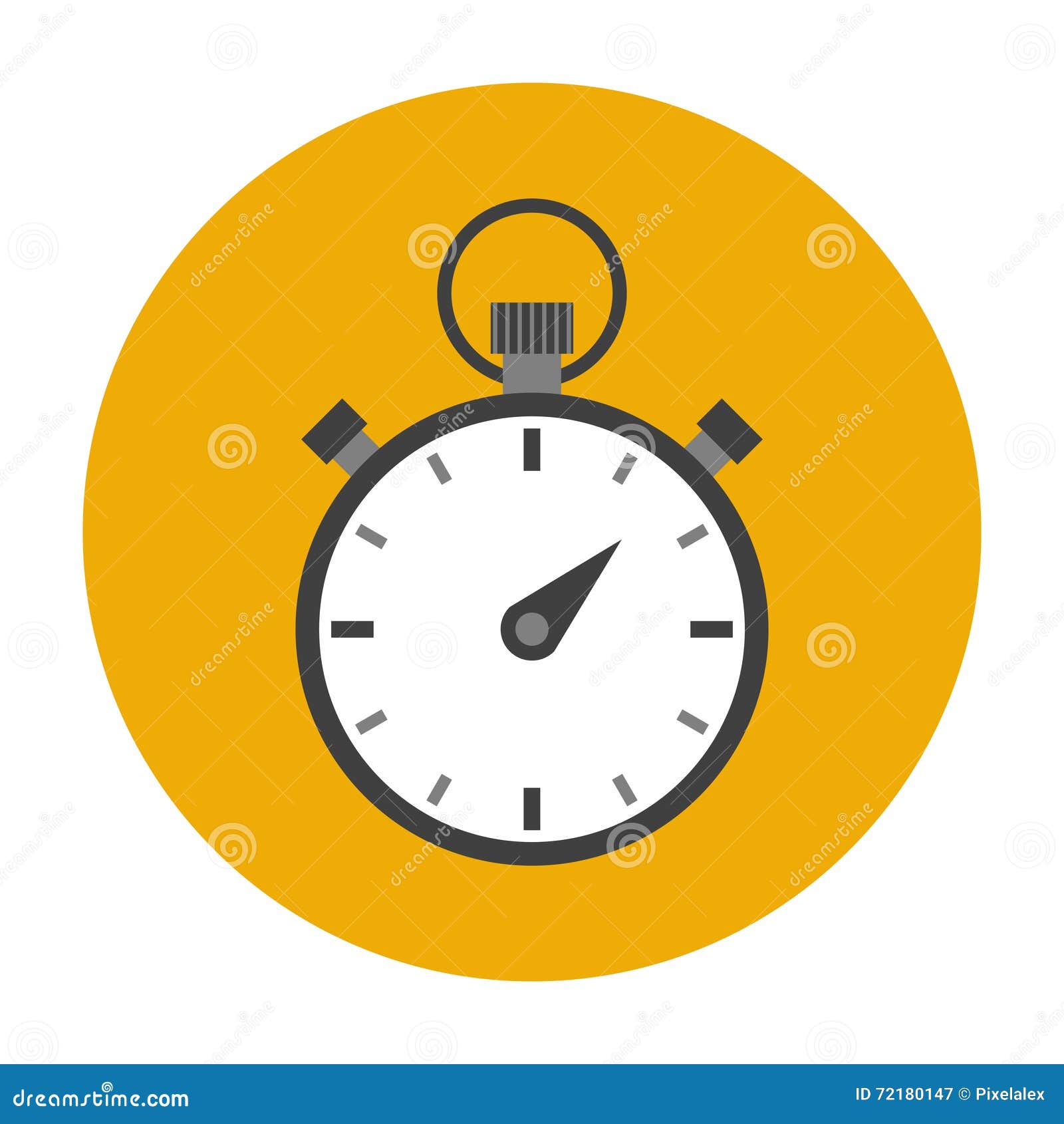 Icono plano del cronómetro ilustración del vector. Ilustración de plano ...