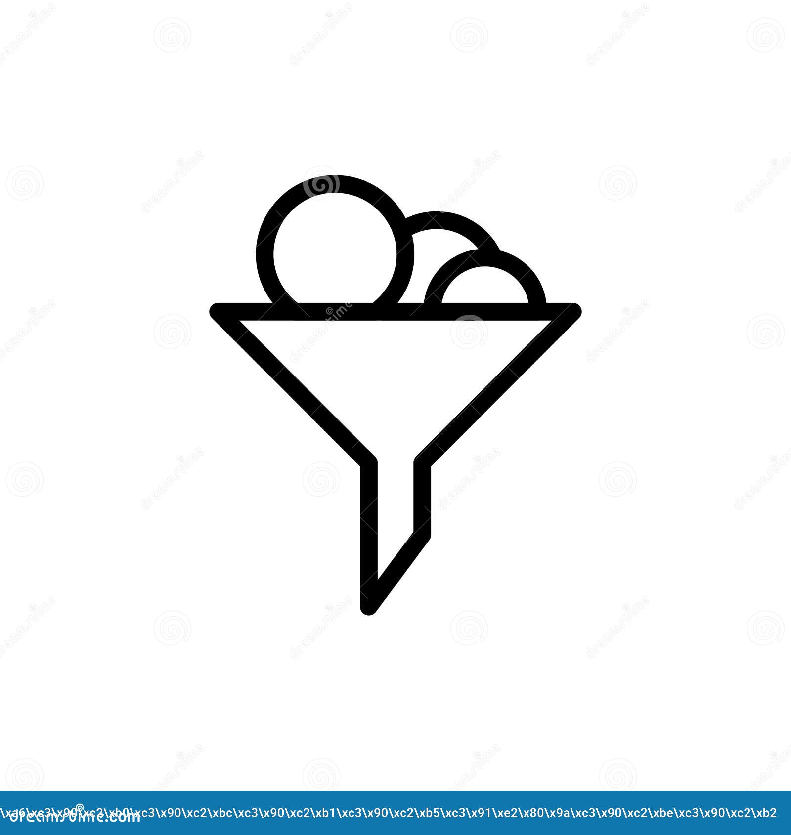 Icono plano del embudo ilustración del vector. Ilustración de filtro ...