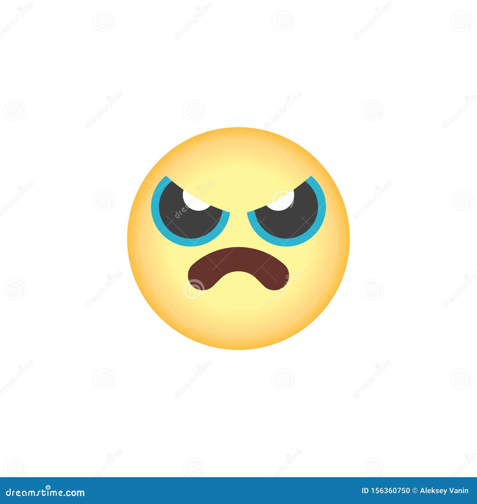 Icono Plano Del Emoticono De Cara Perseverante Ilustración del Vector ...