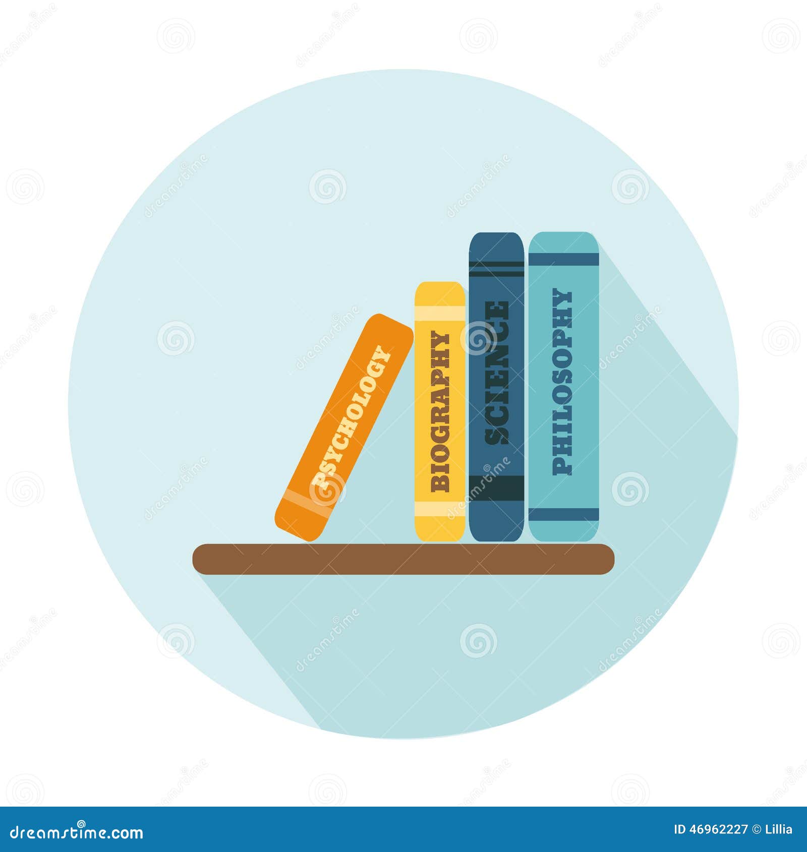 Icono Plano Del Estilo Con La Sombra Larga Ilustración del Vector ...