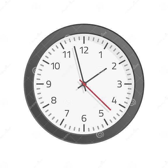 Icono plano del reloj ilustración del vector. Ilustración de clockwise ...