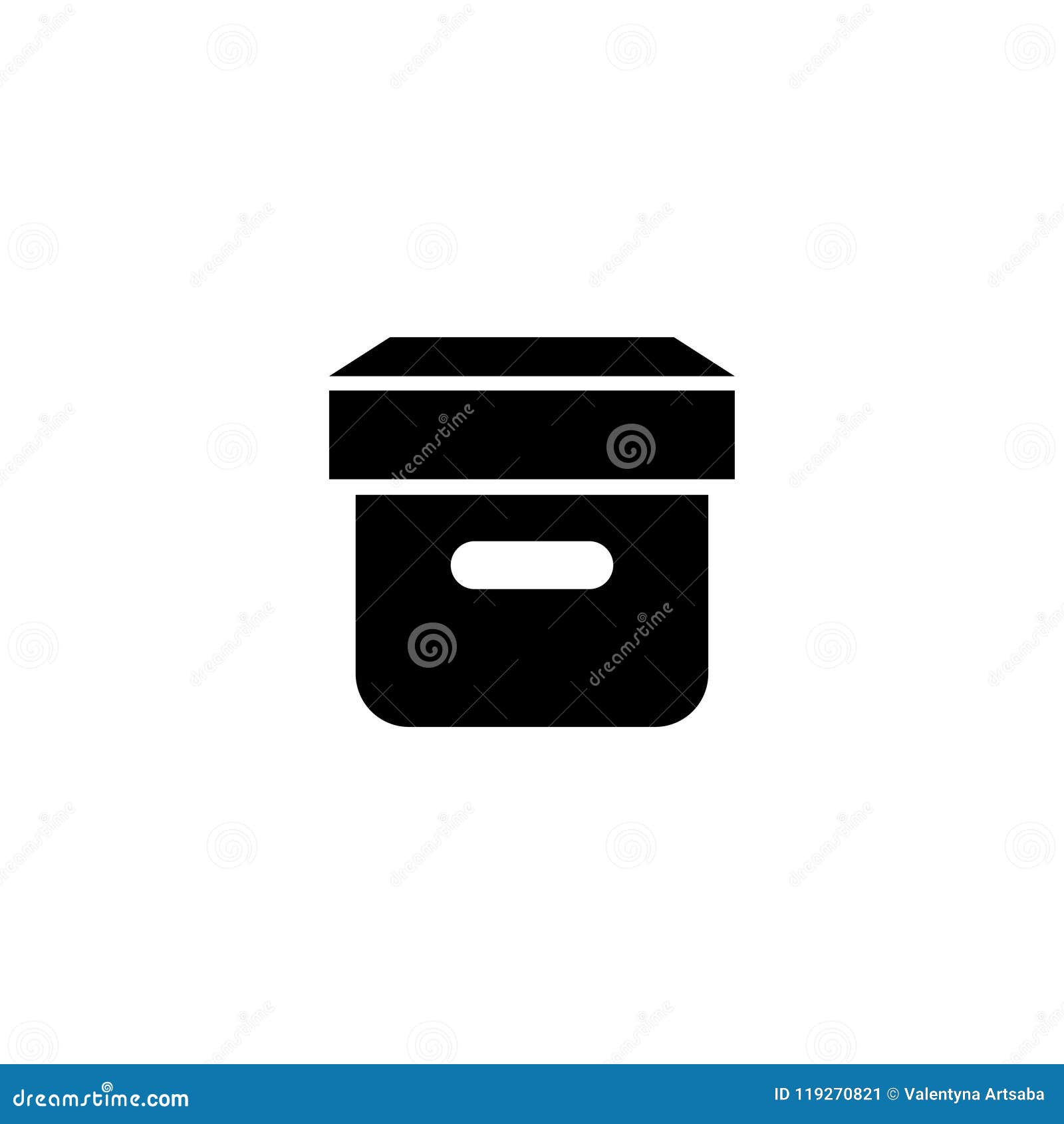 Icono Plano Del Vector De La Caja Cerrada Ilustración del Vector ...