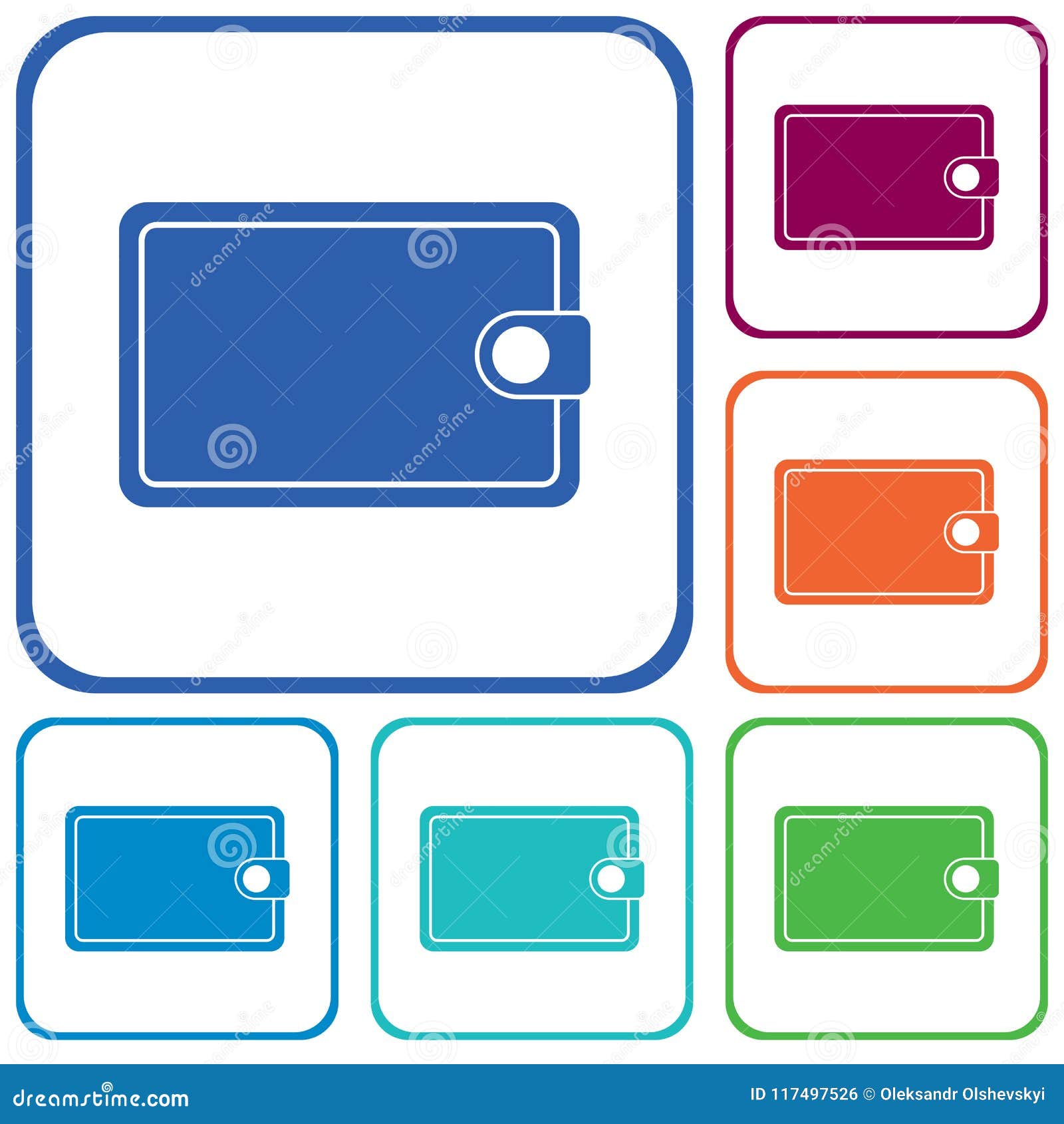 Icono Plano Del Vector De La Cartera Ilustración del Vector ...