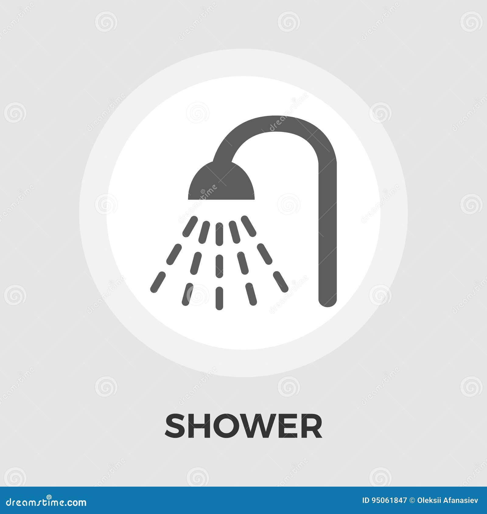 Icono Plano Del Vector De La Ducha Ilustración del Vector - Ilustración ...