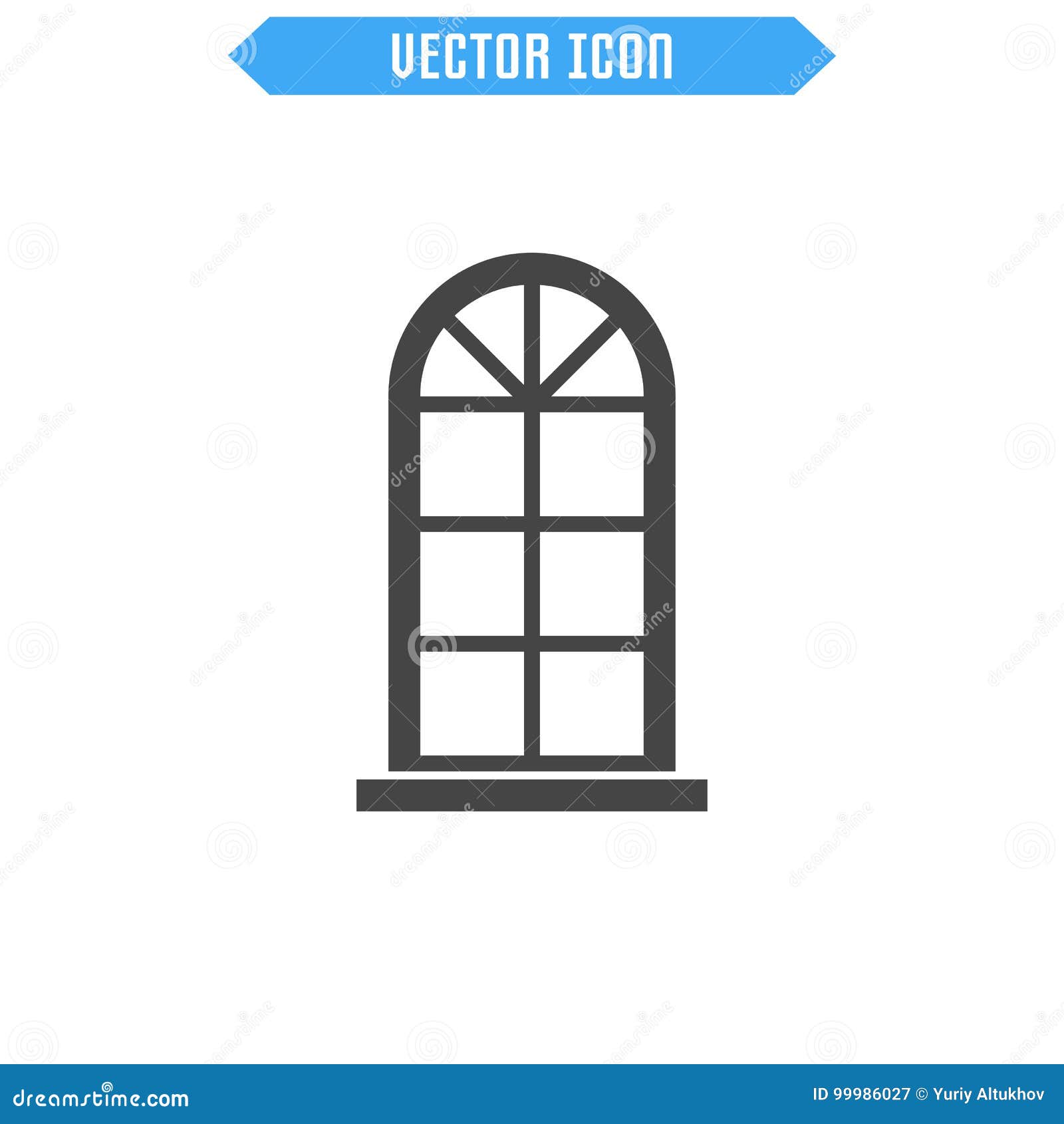 Icono Plano Del Vector De La Ventana Ilustración del Vector ...