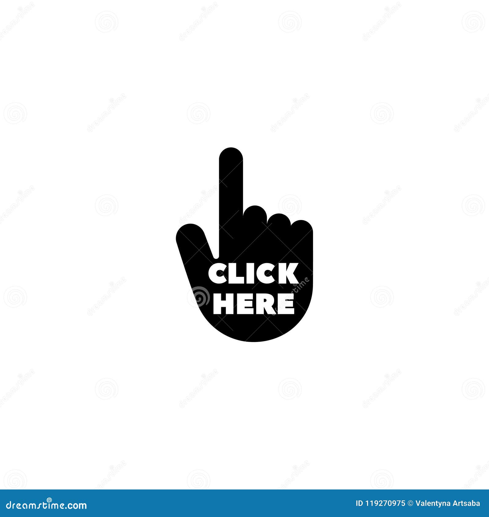 Icono Plano Del Vector Del Tecleo De La Mano Ilustración del Vector ...