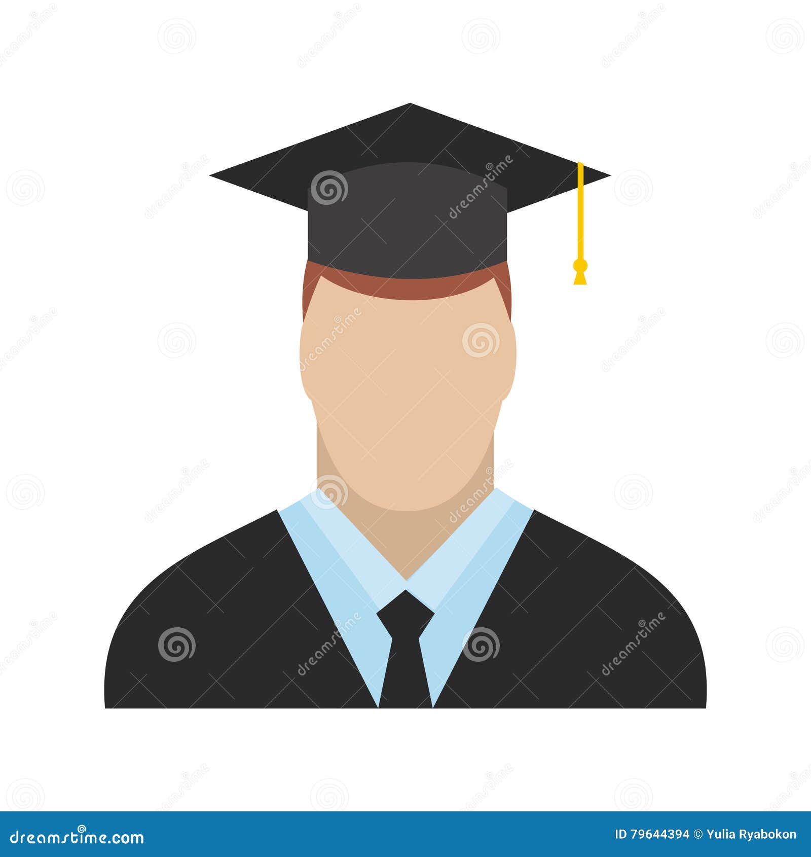 Icono plano graduado ilustración del vector. Ilustración de graduado ...